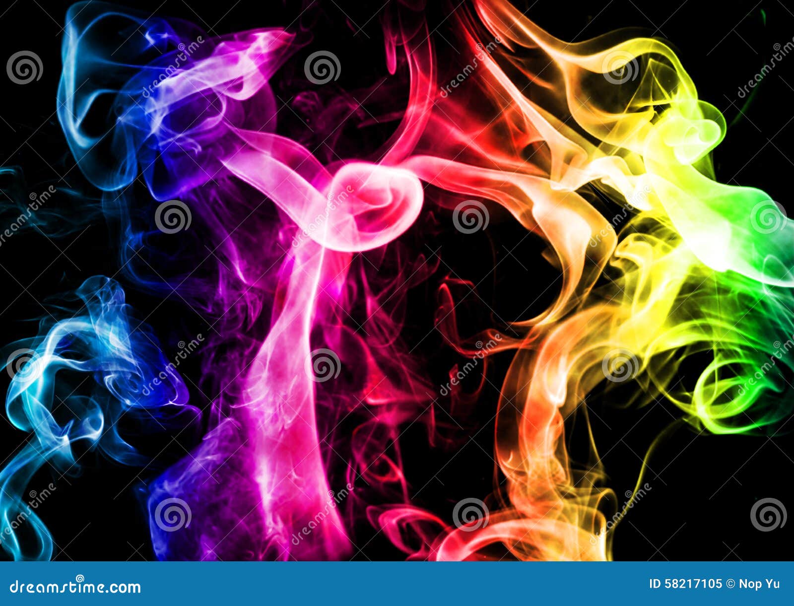 Abstract Smoke on Dark Background Stock Image - Image of background ...