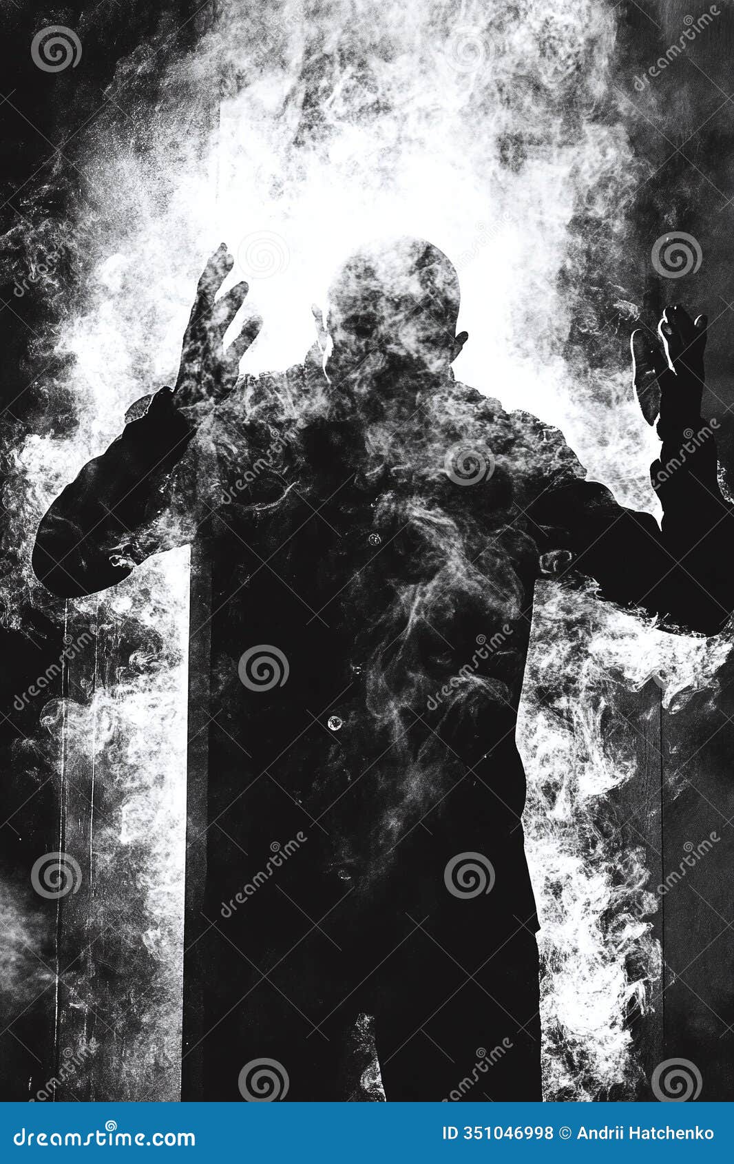 Abstract Smoke Effects for Dramatic Theatrical Posters. Stock ...