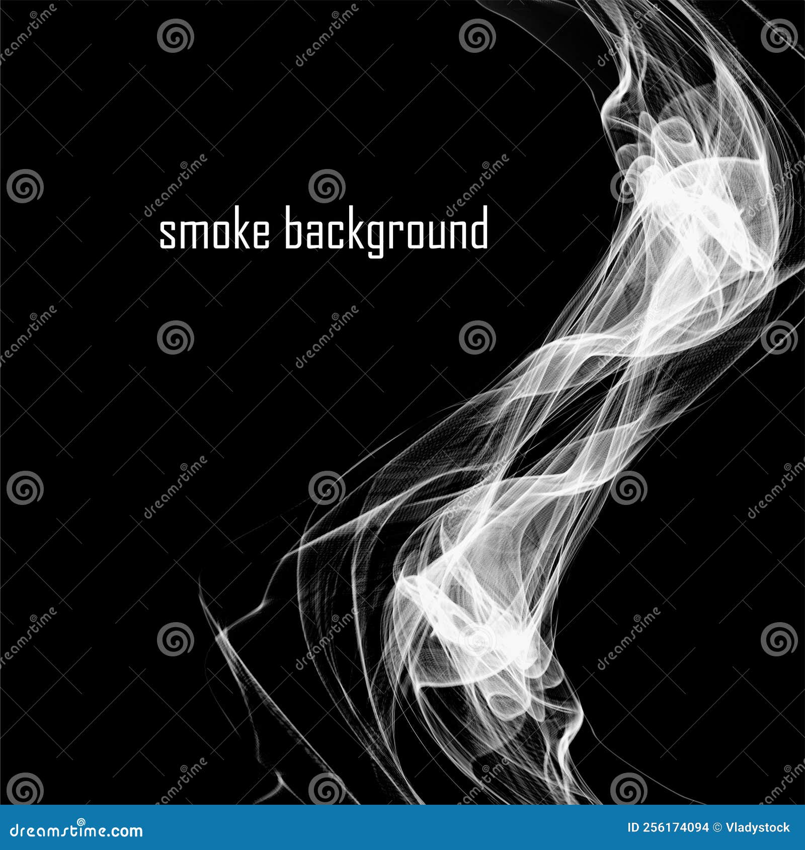 Abstract Smoke Isolated on Black Background. Vector Stock Vector ...