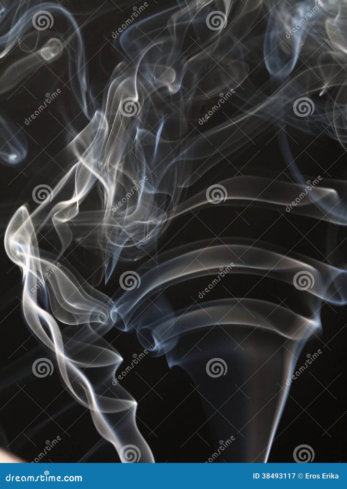 Abstract Smoke Isolated on Black Stock Image - Image of lines, black ...