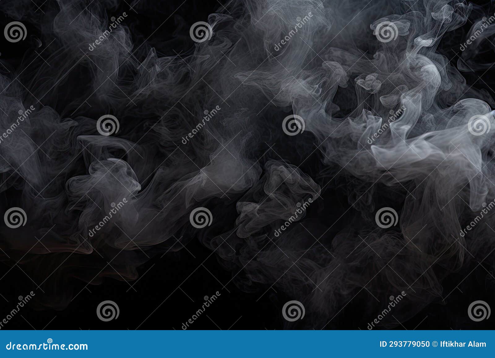 Abstract Smoke Moves on a Black Background. Design Element for Graphics ...