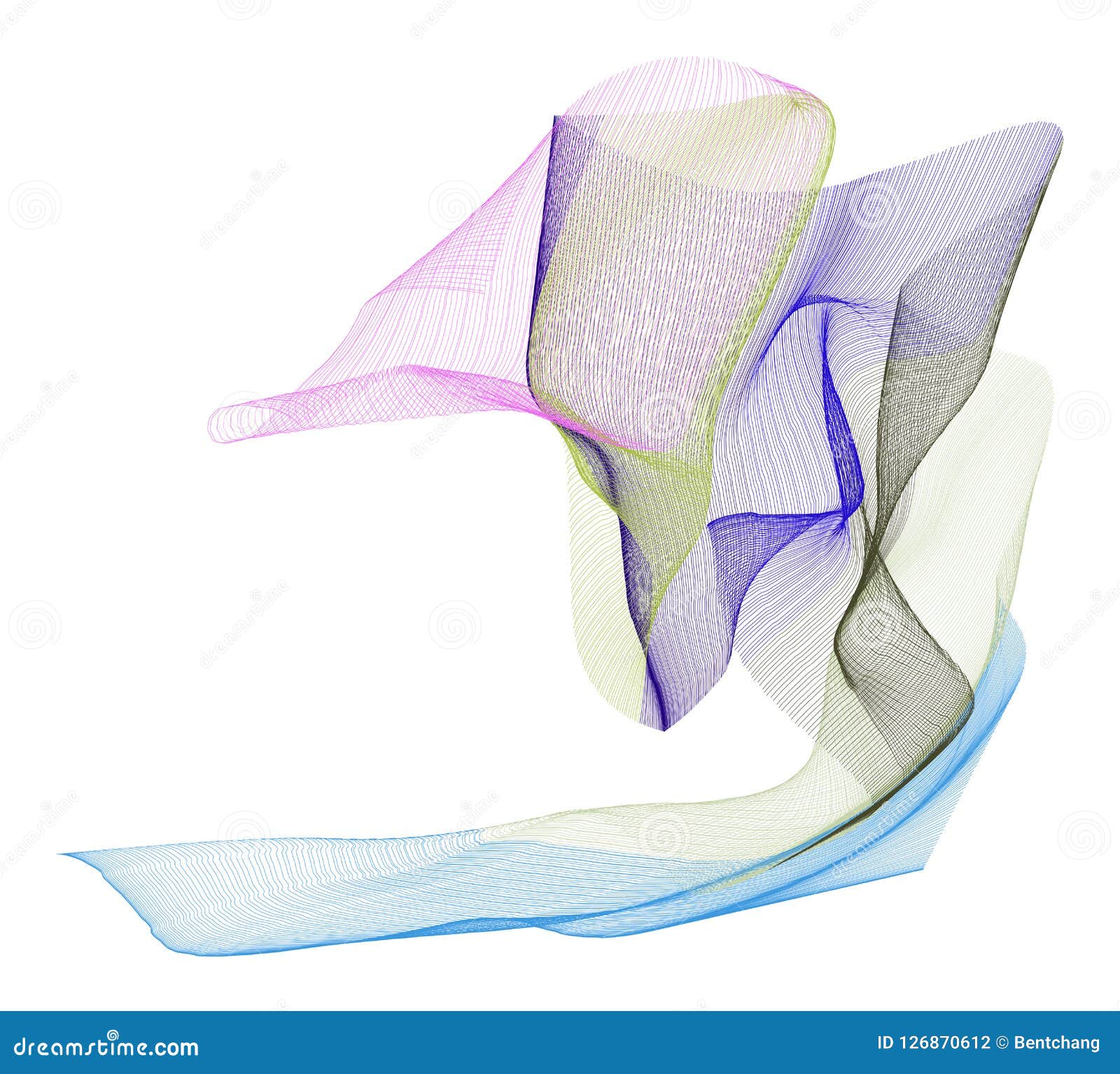 Abstract Smoky Line Art Illustrations Background. Curve, Design ...