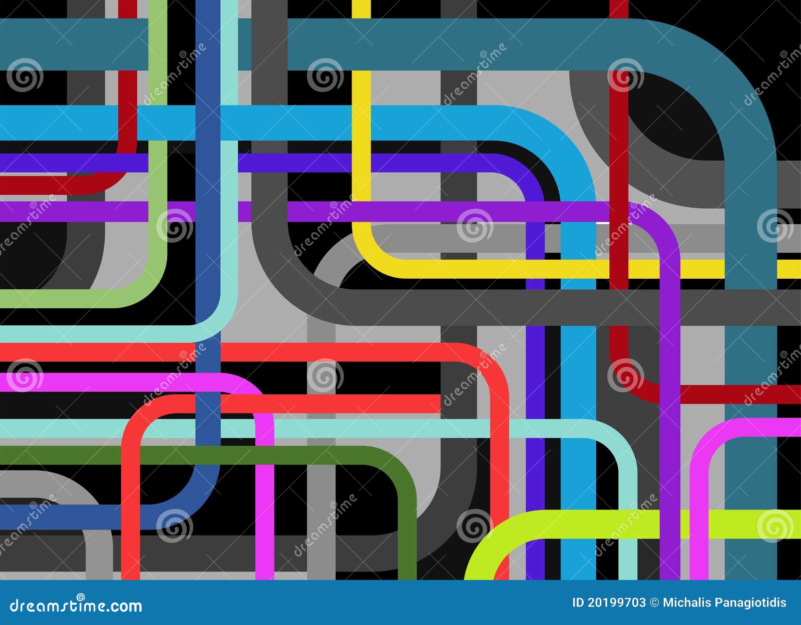 Abstract Smooth Angle Lines Stock Vector - Illustration of rainbow ...