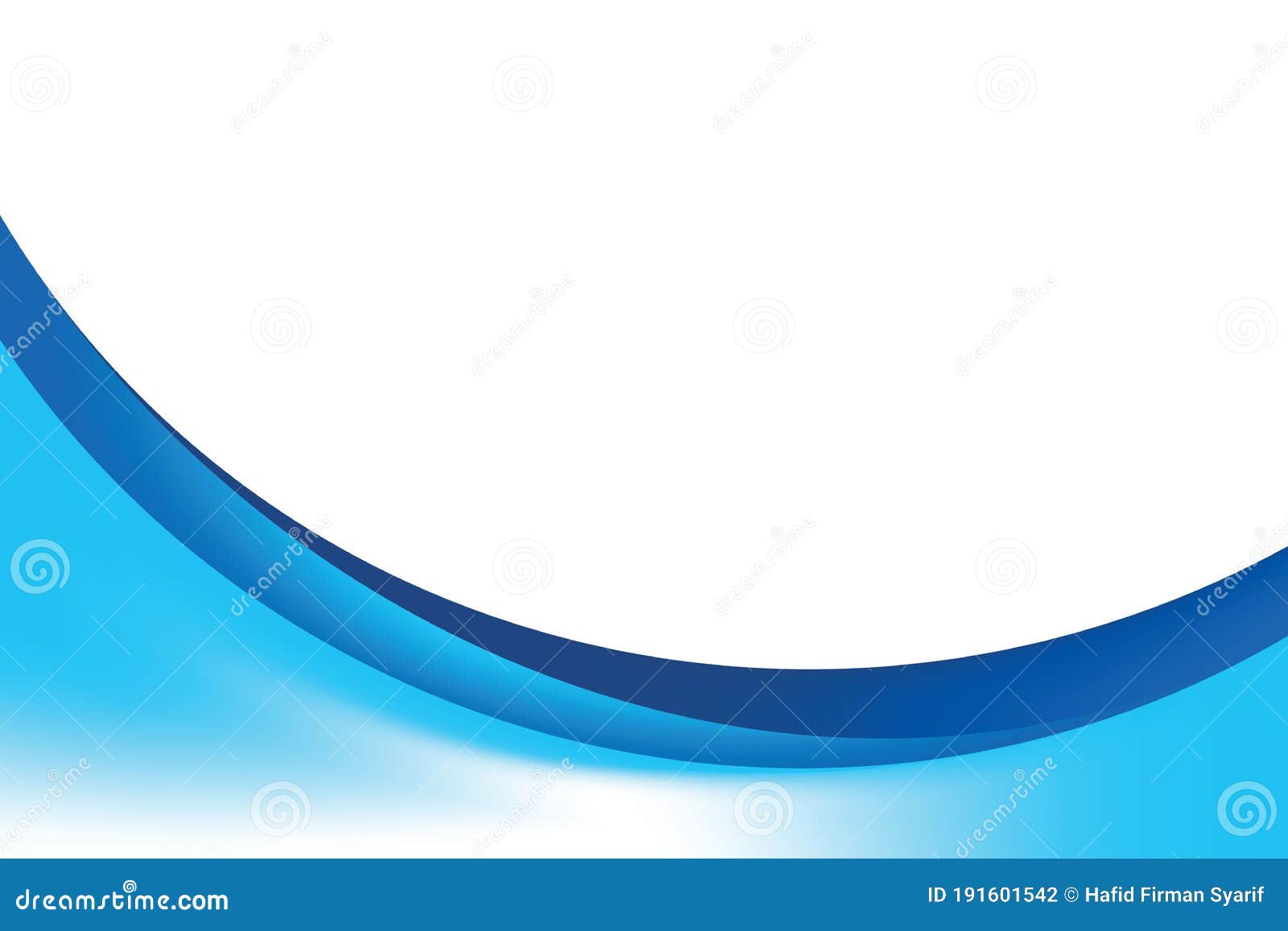 Abstract Smooth Blue Curvy Background Template Vector Stock Vector ...