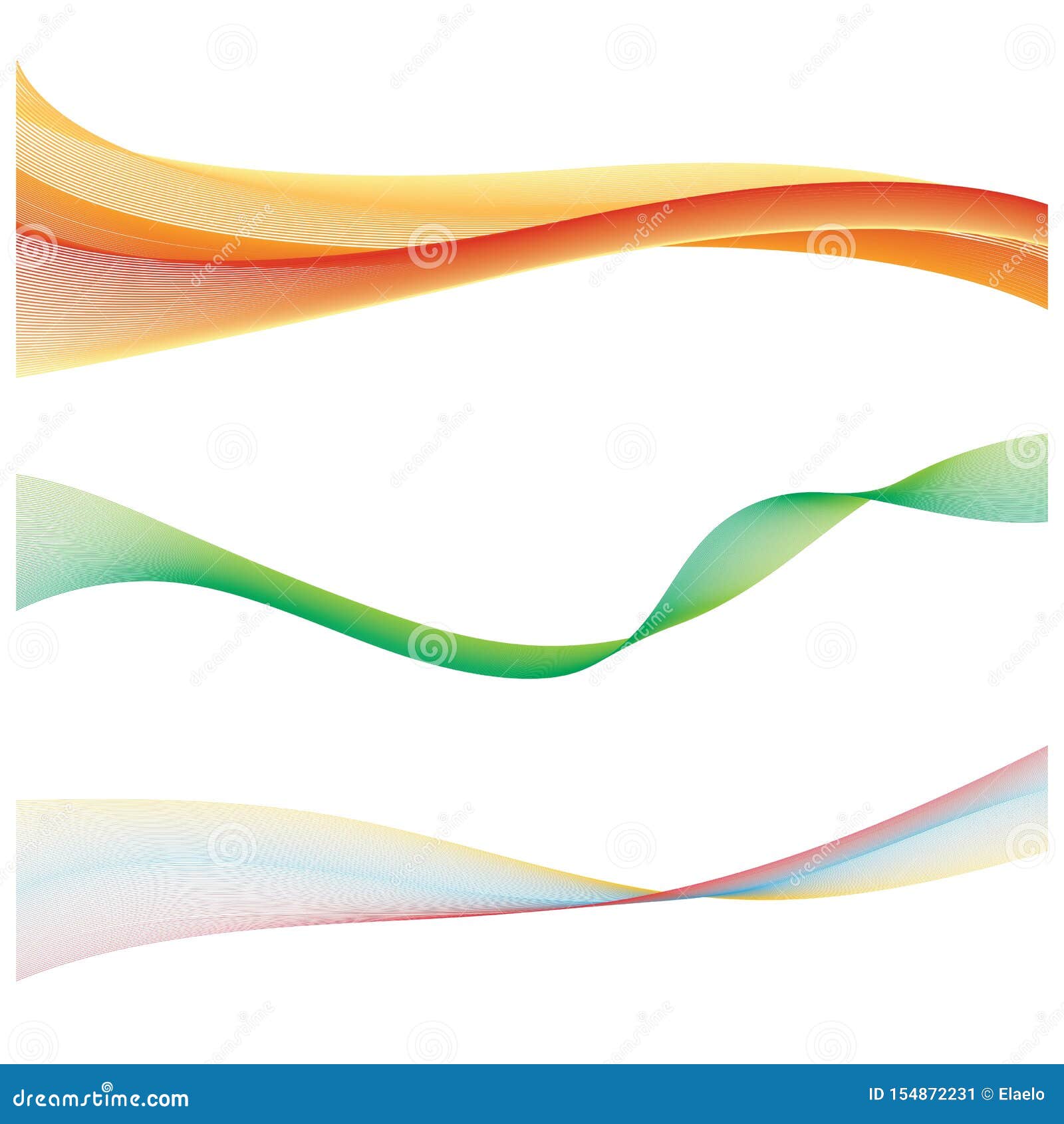 Abstract Smooth Color Wave Flow Stock Vector - Illustration of color ...