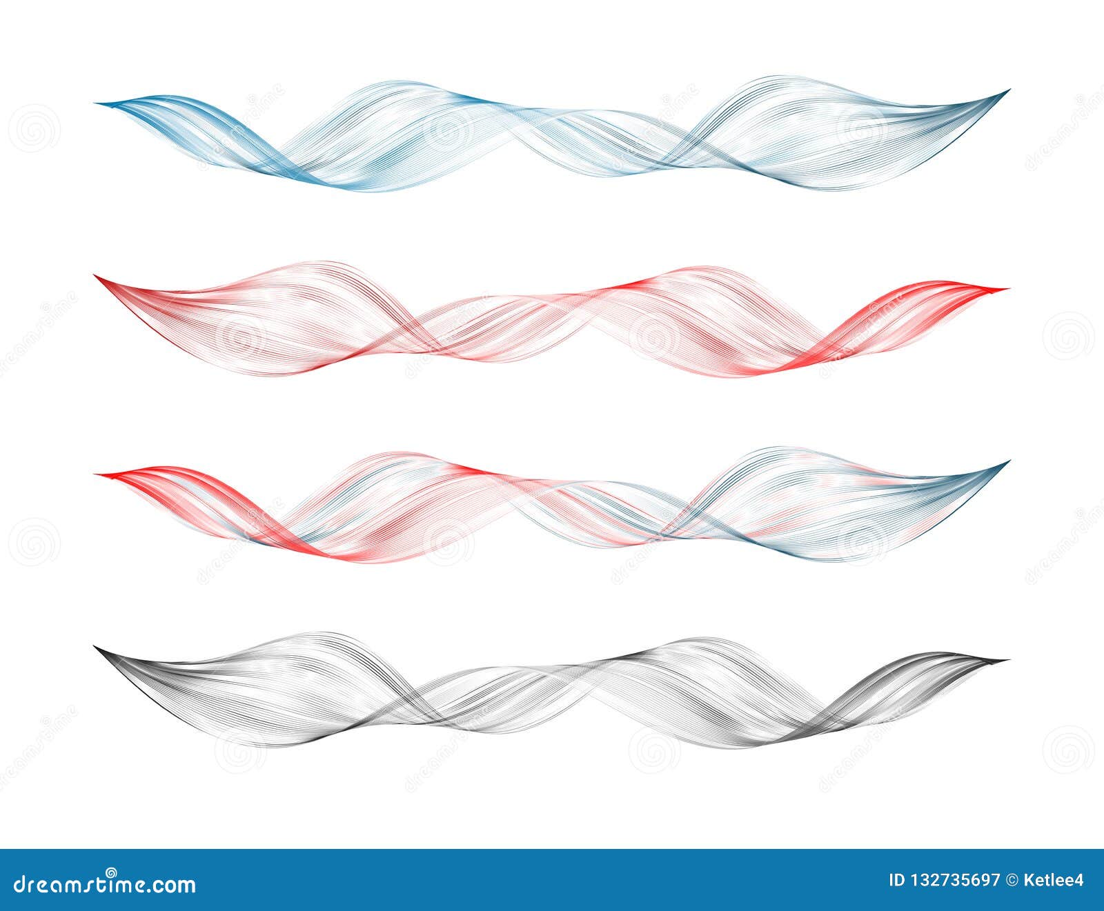 Abstract Smooth Curved Line Design Element Technological Background ...