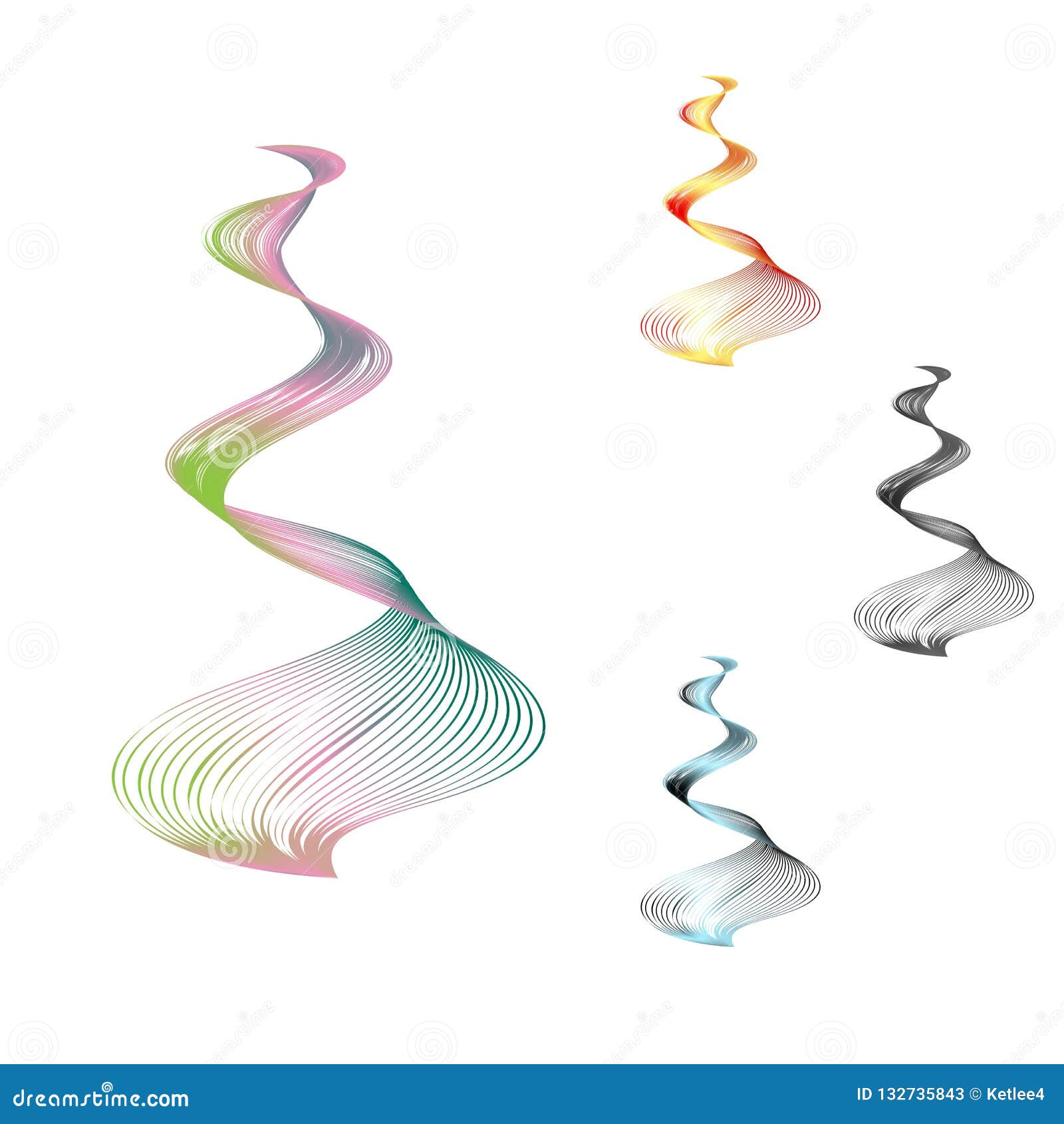 Abstract Smooth Curved Line Design Element Technological Background ...