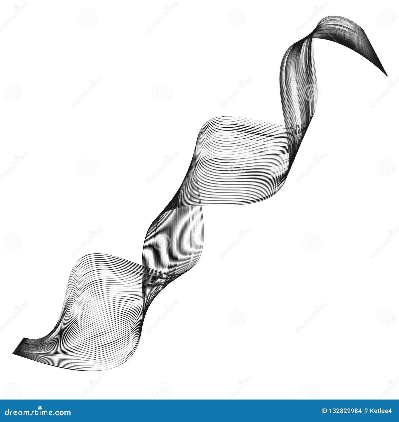 Abstract Smooth Curved Line Design Element Technological ...