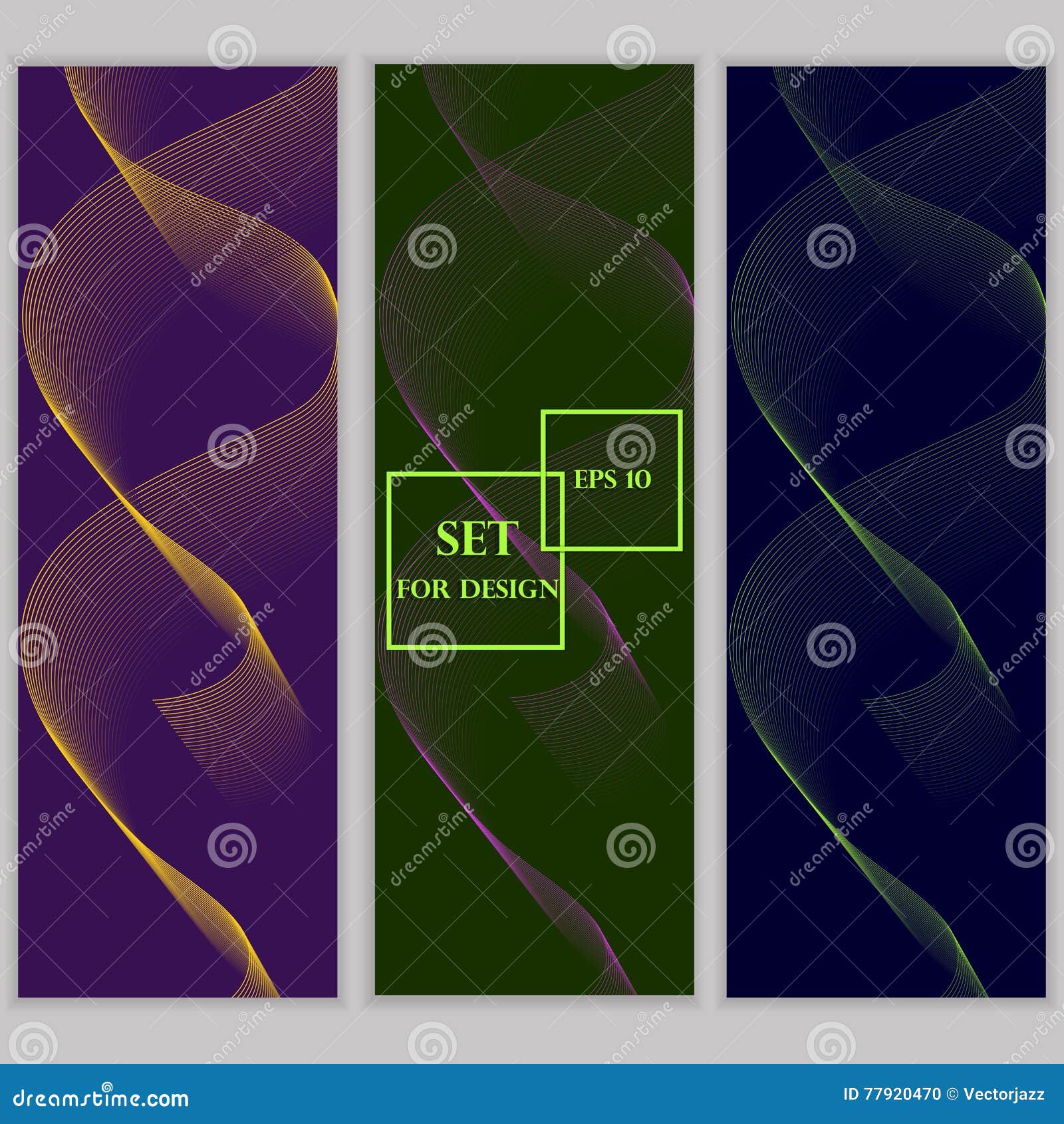 Abstract Smooth Fine Lines. Set. for Your Design Stock Illustration ...