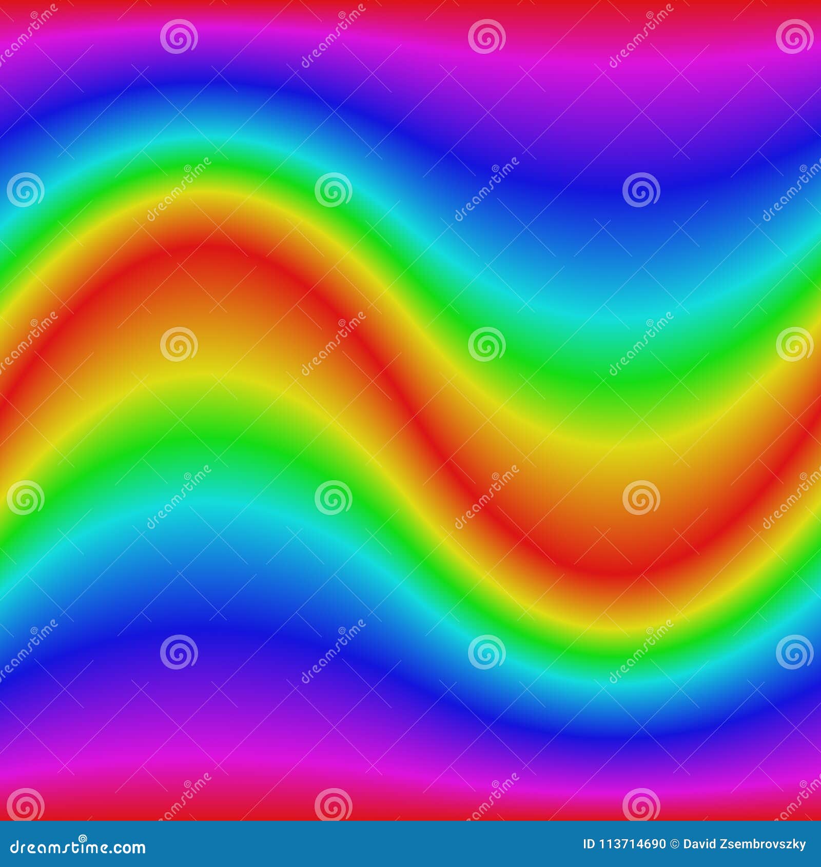Smooth Gradient Rainbow Wave Design Background Stock Vector ...