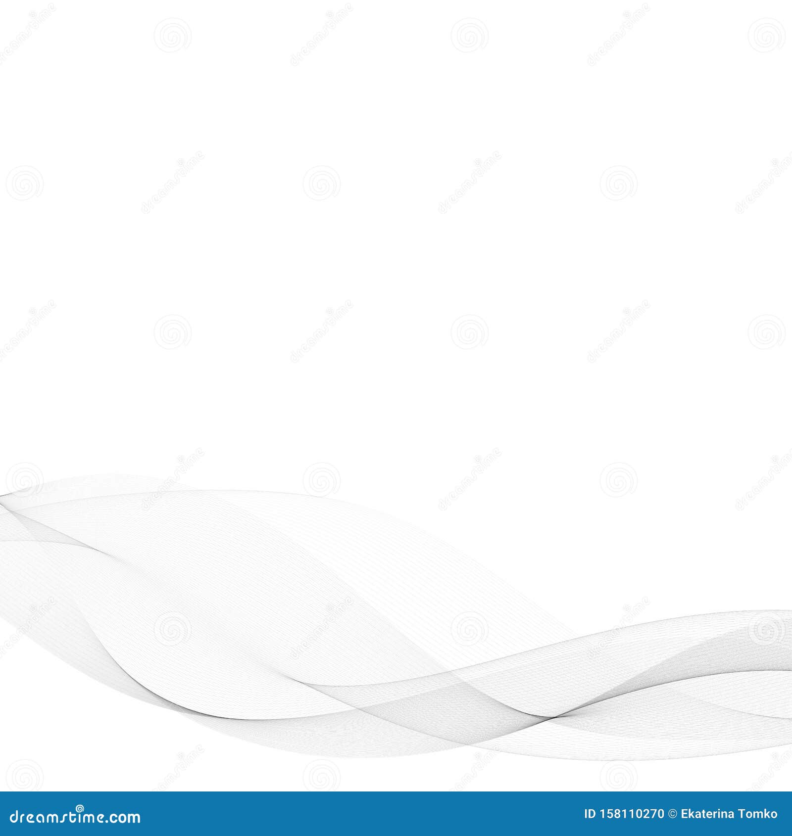Abstract Smooth Gray Wave Vector. Curve Flow Grey Motion Illustration ...