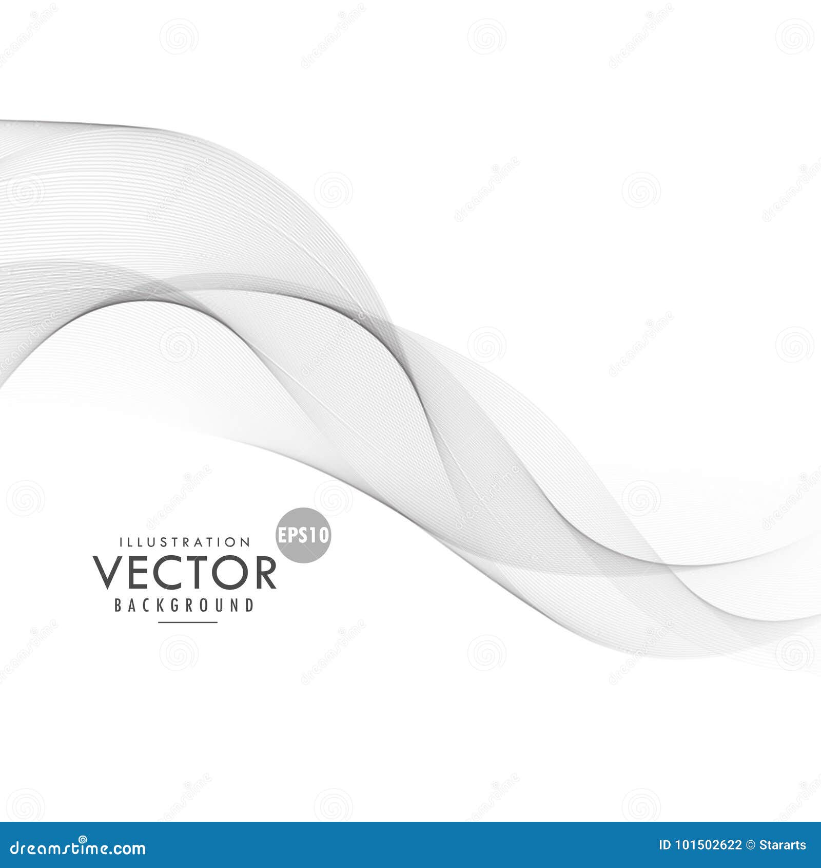 Abstract Smooth Gray Wavy Lines Background Stock Vector - Illustration ...