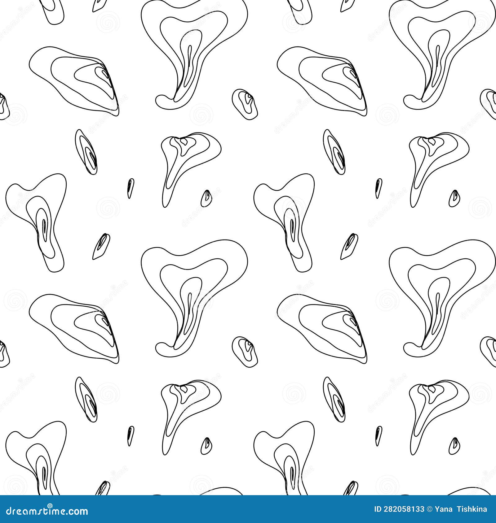 Abstract Smooth Lines Simple Fun Seamless Pattern Stock Illustration ...