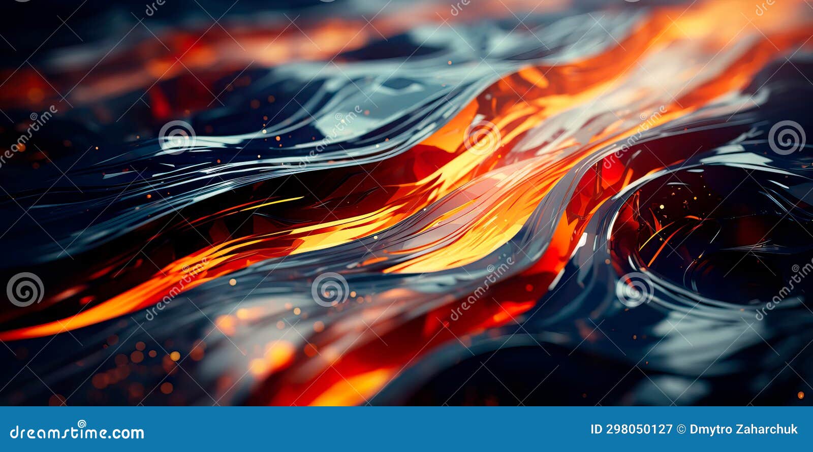 Abstract Smooth and Purposeful Movements of Dynamic Waves. Stock ...