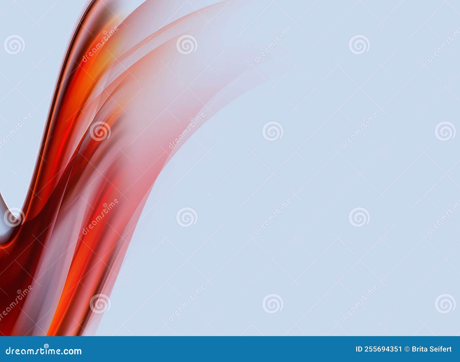 Abstract Smooth Red Wave Element. Flow Curve Red Motion Illustration ...