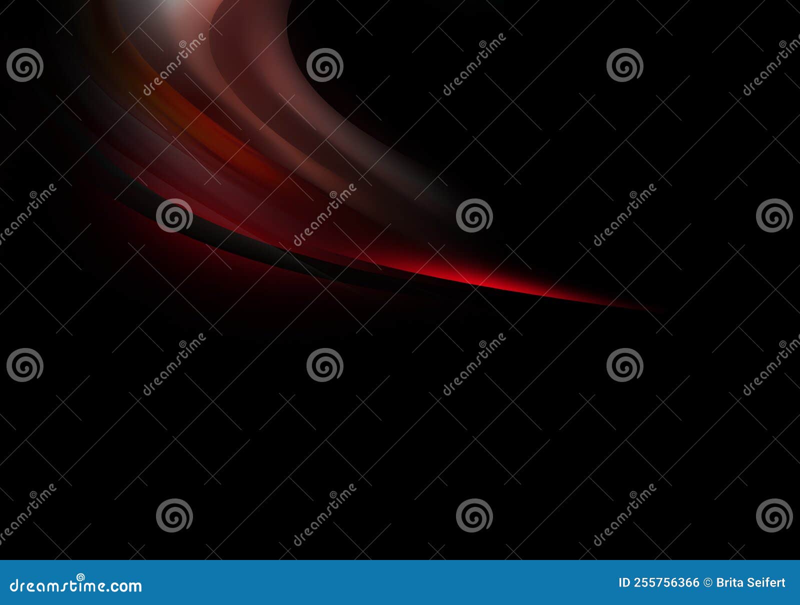 Abstract Smooth Red Wave Element. Flow Curve Red Motion Illustration ...