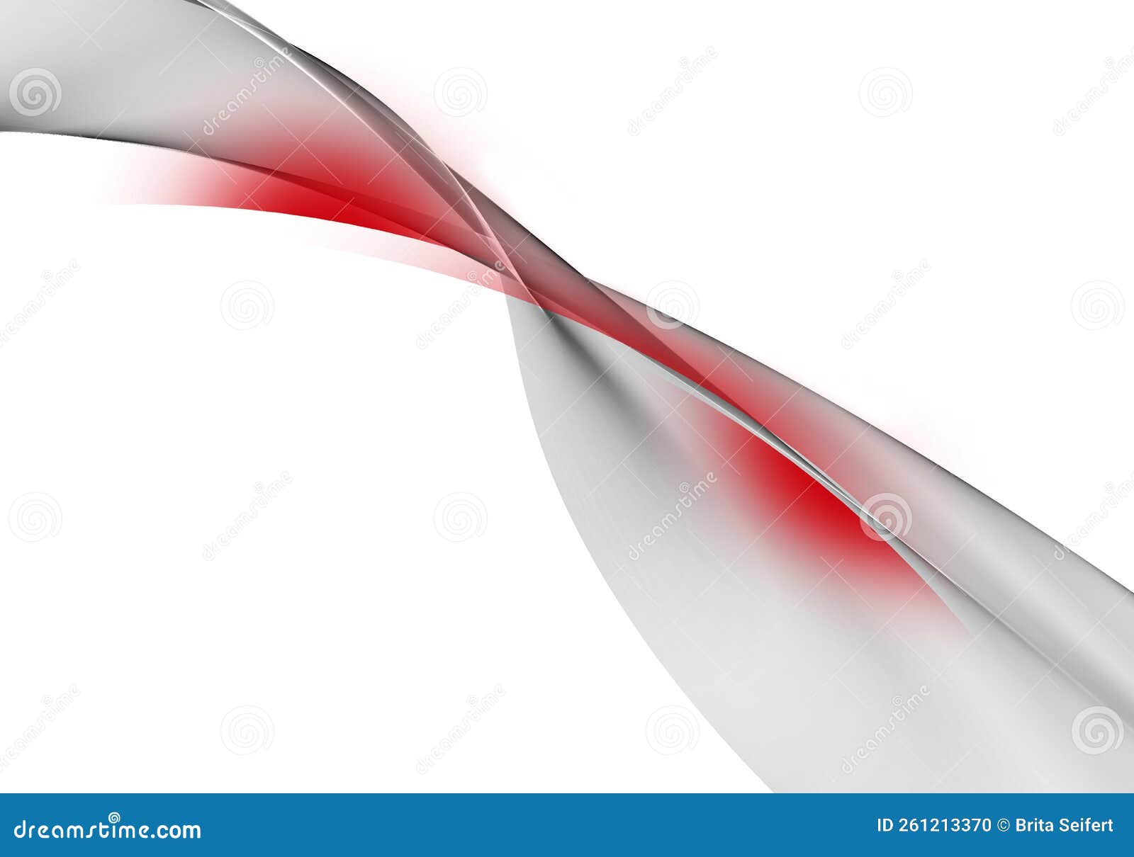 Abstract Smooth Red Wave Element. Flow Curve Red Motion Illustration ...