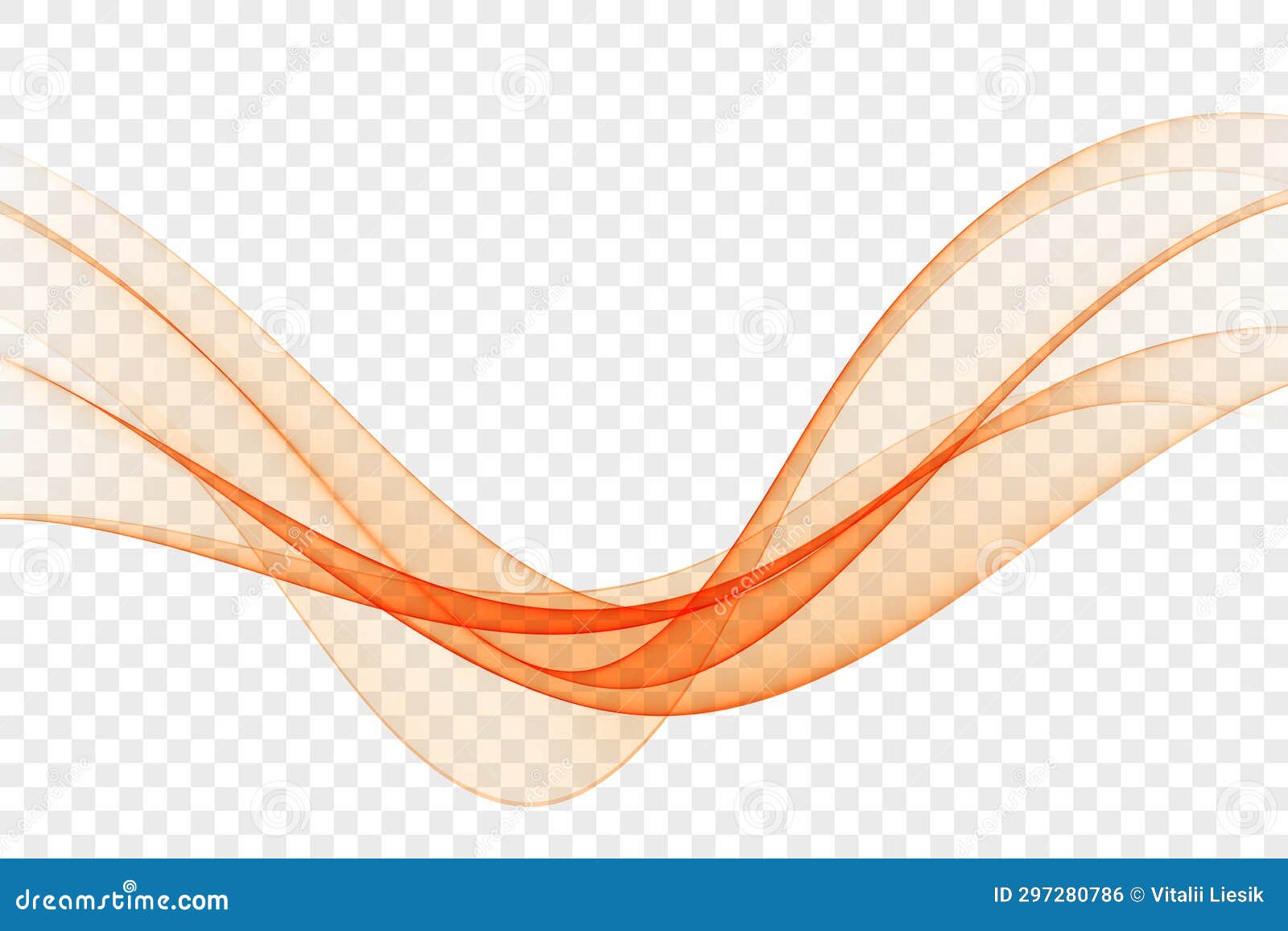 Abstract Smooth Transparent Wave Lines. Design Element. Stock ...