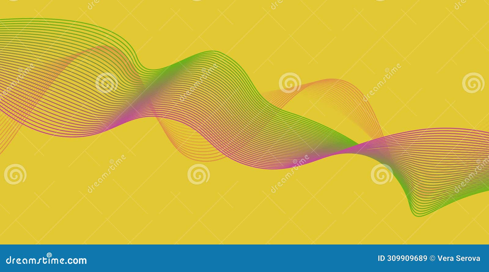 Abstract Smooth Wavy Colored Lines. Dynamic Wave. Stock Vector ...