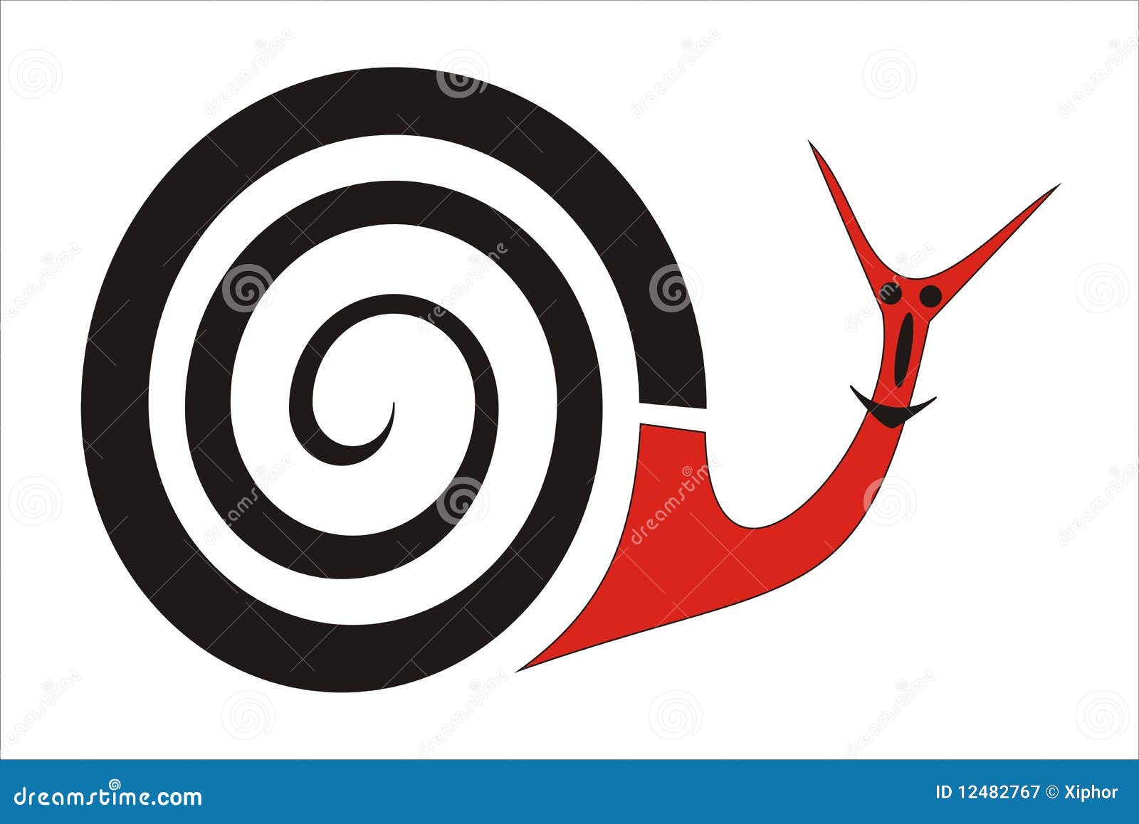 Abstract snail stock vector. Illustration of cartoon - 12482767