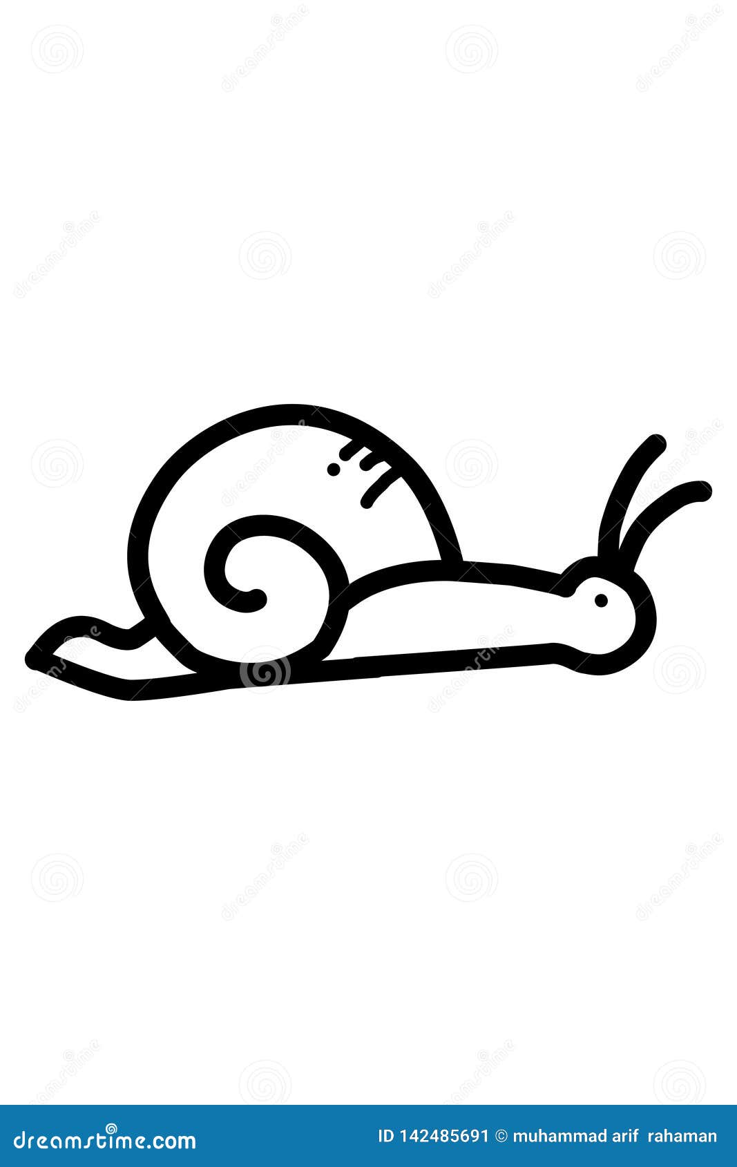 Abstract Snail Line Art Icon Simple and Modern Stock Vector ...