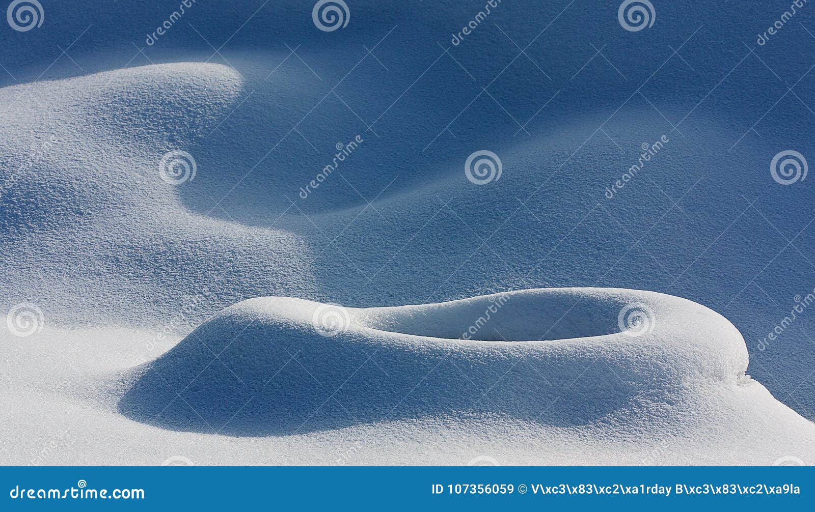 Abstract Snow Formations in Winter Stock Image - Image of round ...