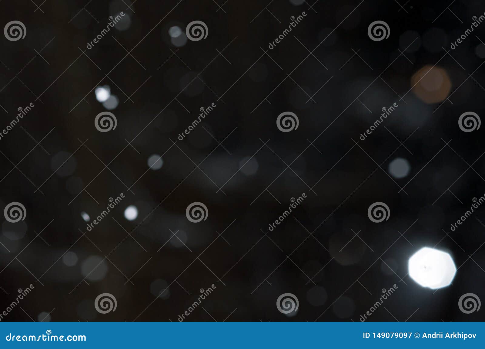Abstract Snow or Rain Bokeh Texture Overlay on Blue Background. Stock ...