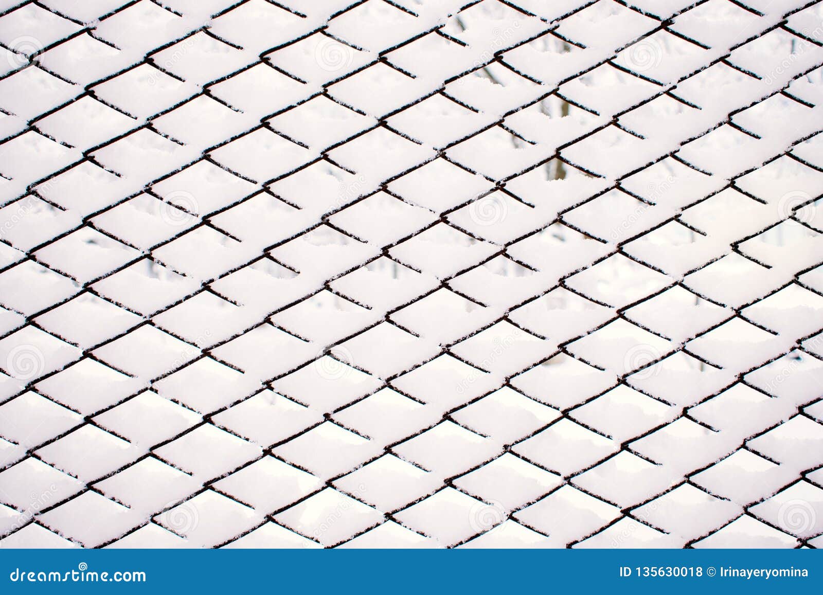 Abstract Snow Winter Pattern, Metal Grid with White Sticking Snow Stock ...