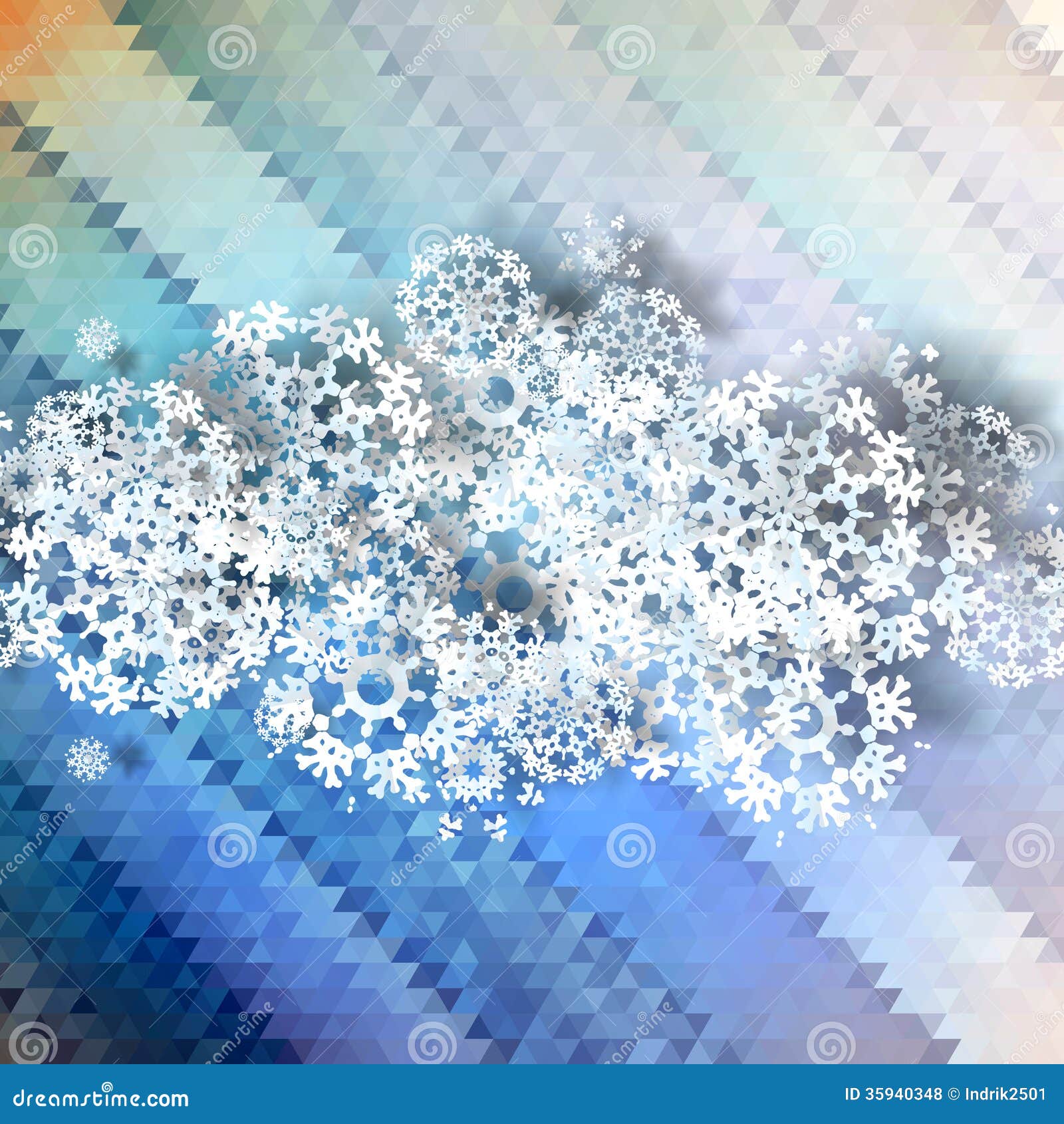 Abstract Snowflake on Geometric Pattern. + EPS10 Stock Vector ...