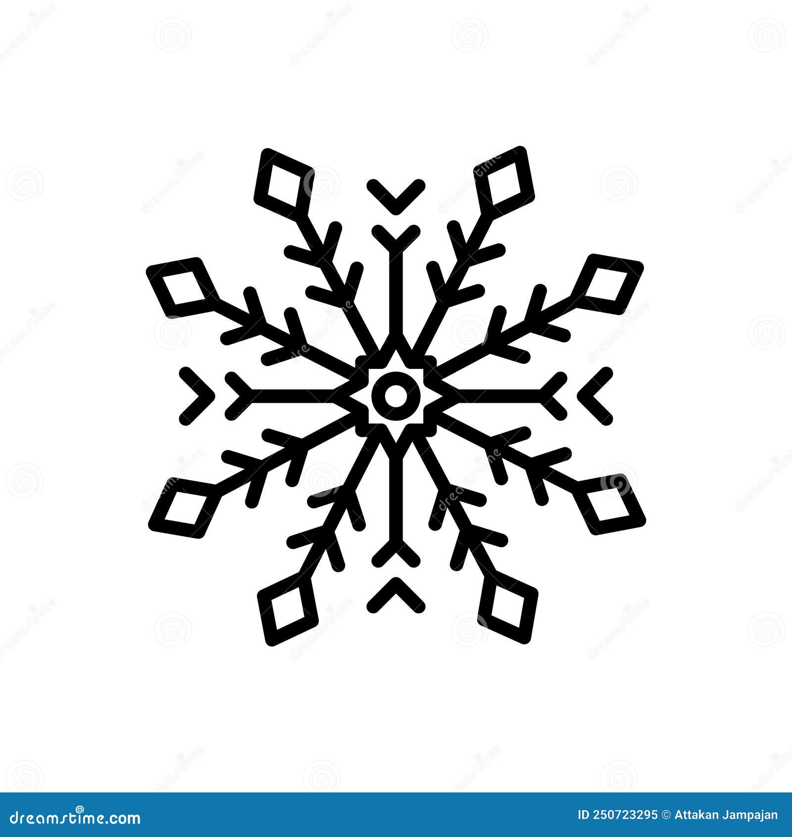 Abstract Snowflake Shape, Vector. Stock Vector - Illustration of ...