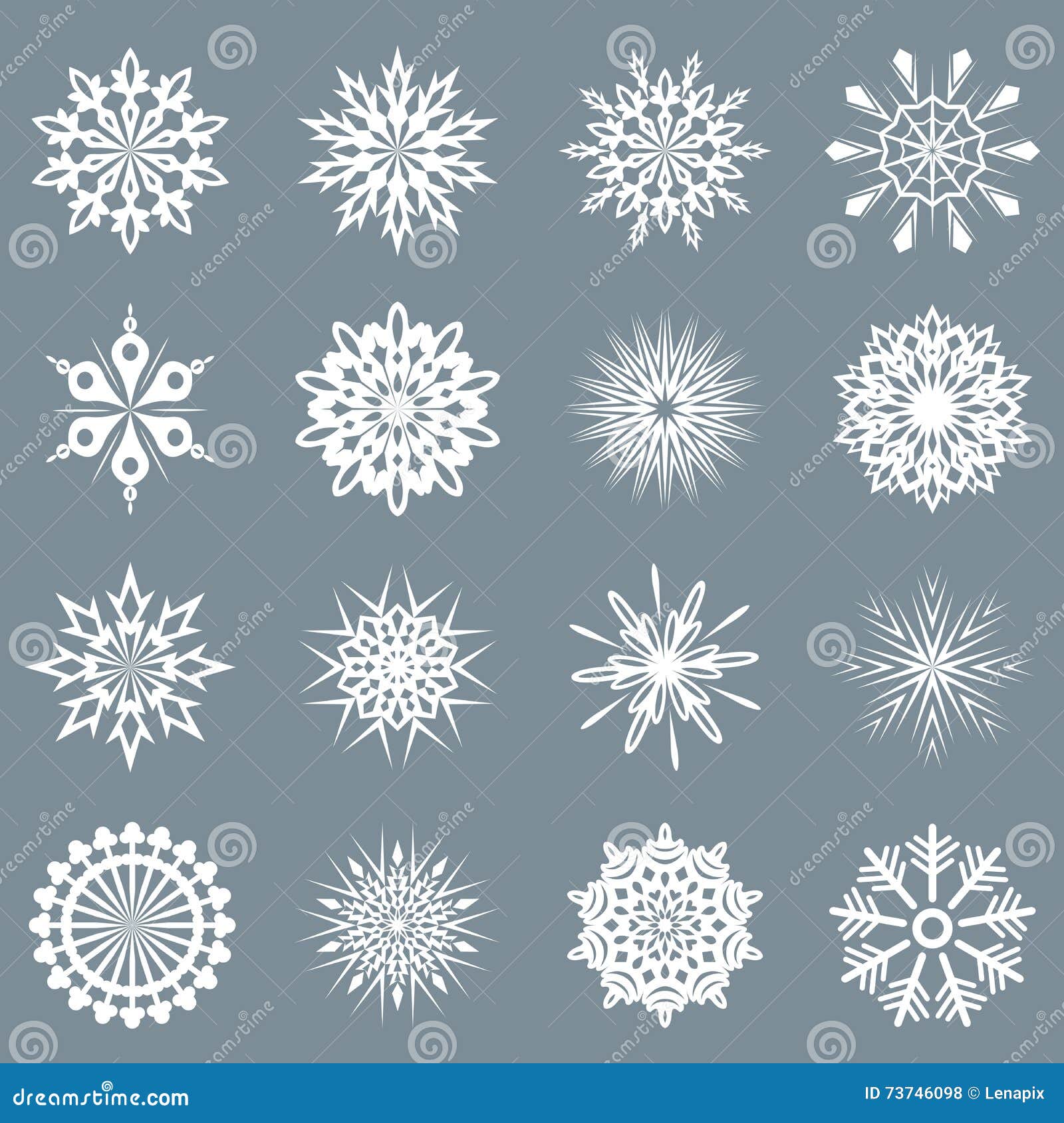 Abstract snowflake shapes stock vector. Illustration of january - 73746098