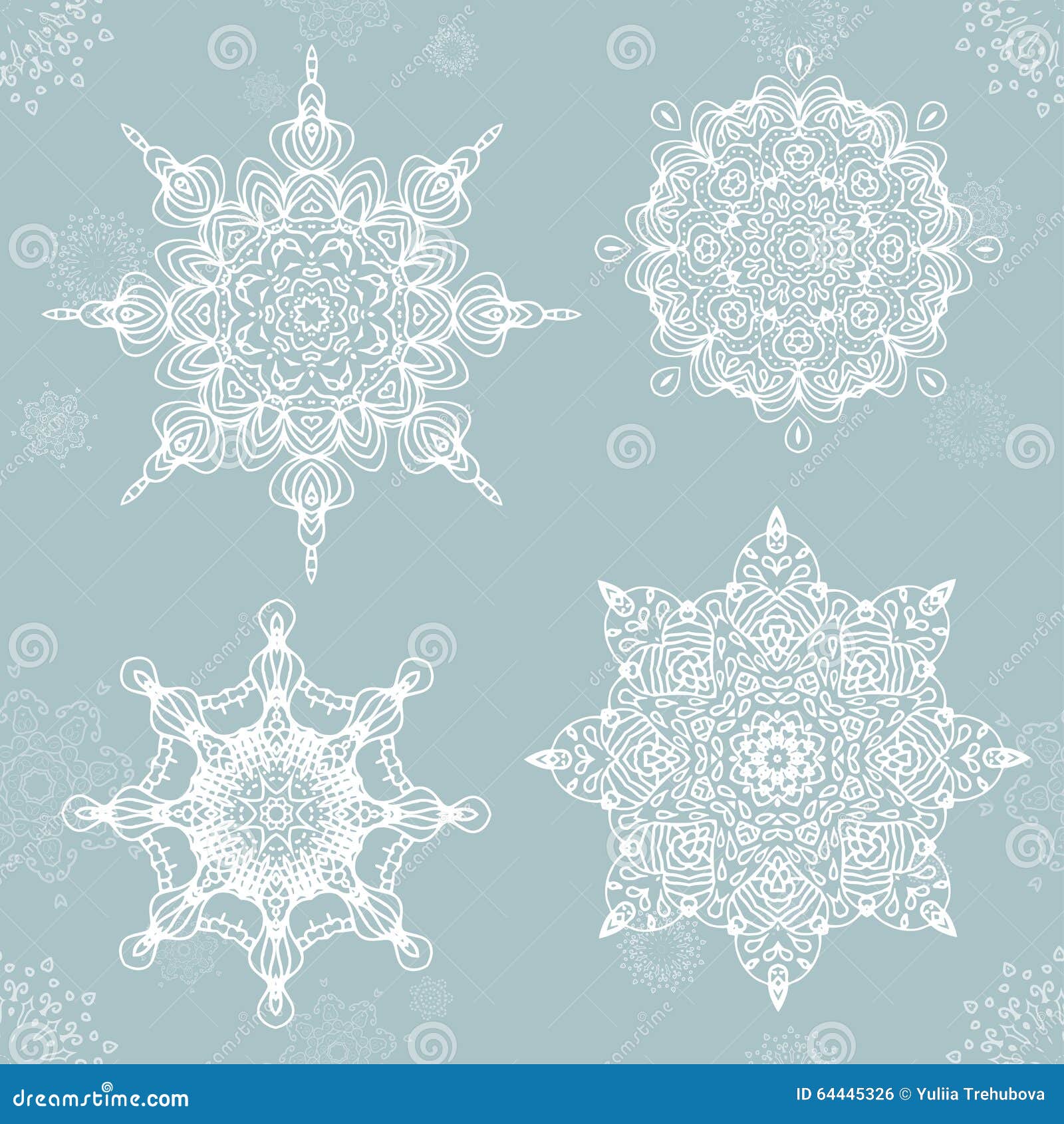 Abstract Snowflake. Vector Mandala for Christmas. Graphic Template for ...