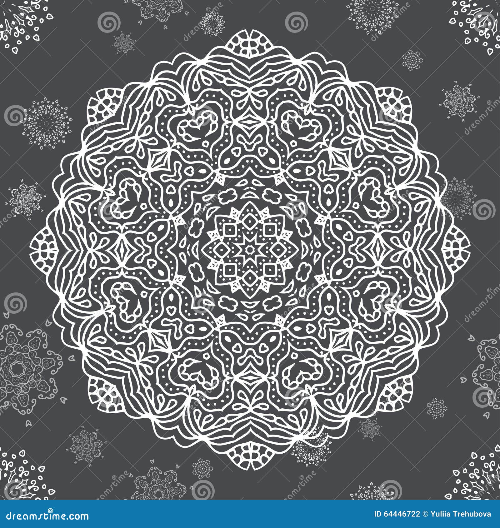 Abstract Snowflake. Vector Mandala for Christmas Stock Vector ...
