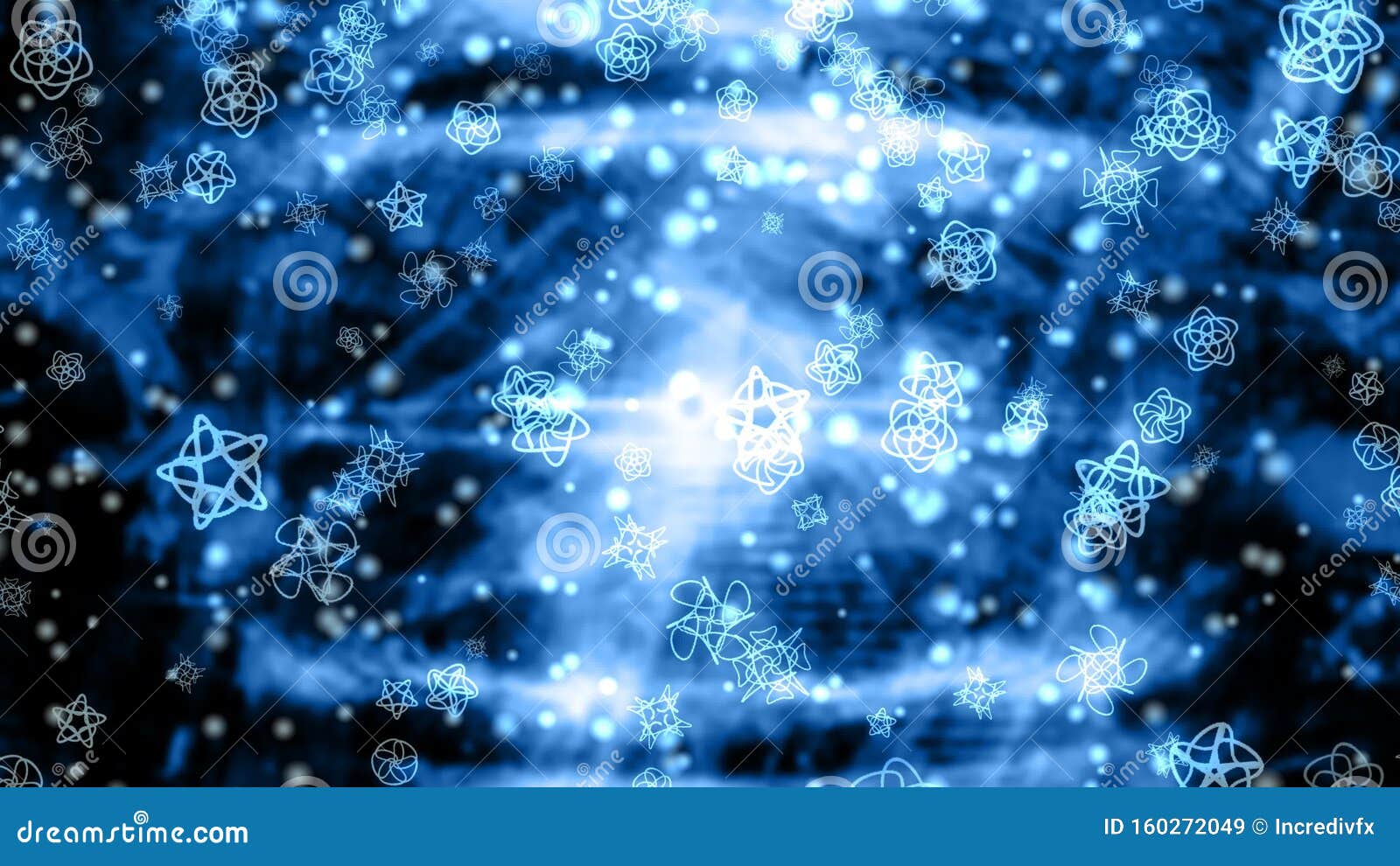 Abstract Snowflakes Falling in Cold Winter Snow Effect - 4K Seamless ...