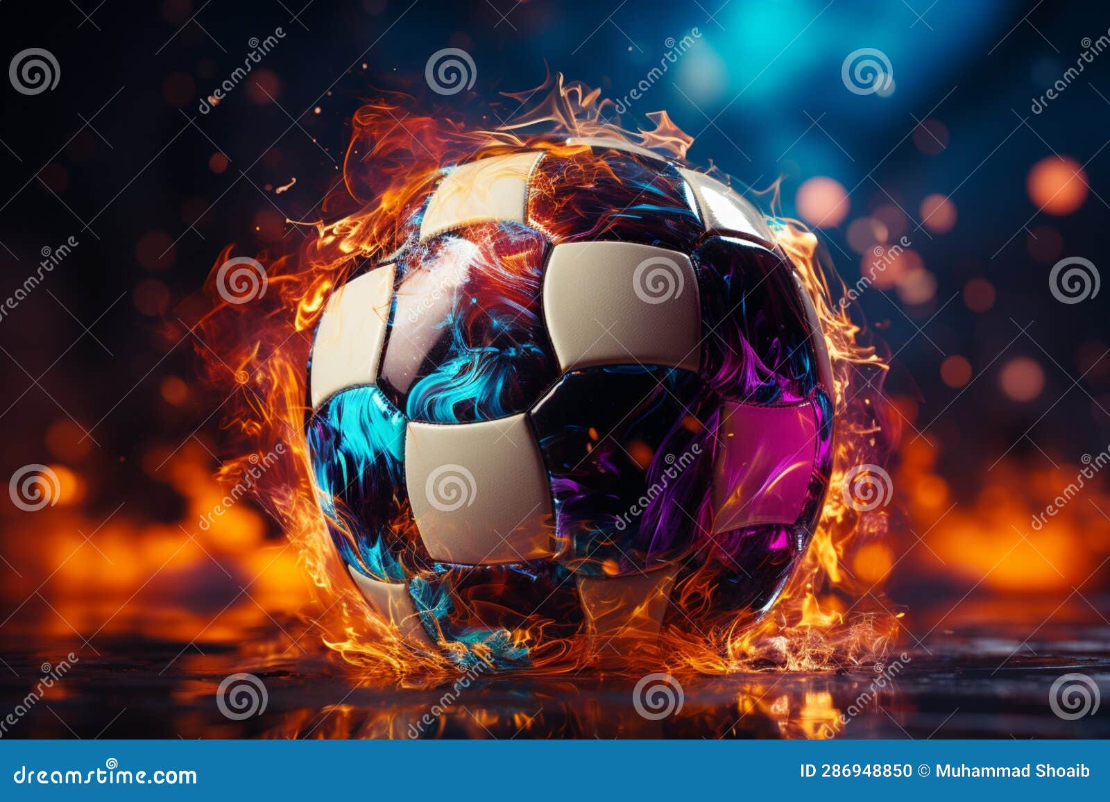 Abstract Soccer Backdrop with Gradient Hues Creates Captivating Visual ...
