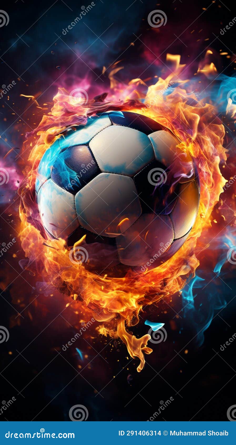 Abstract Soccer Backdrop with Gradient Hues Creates Captivating Visual ...