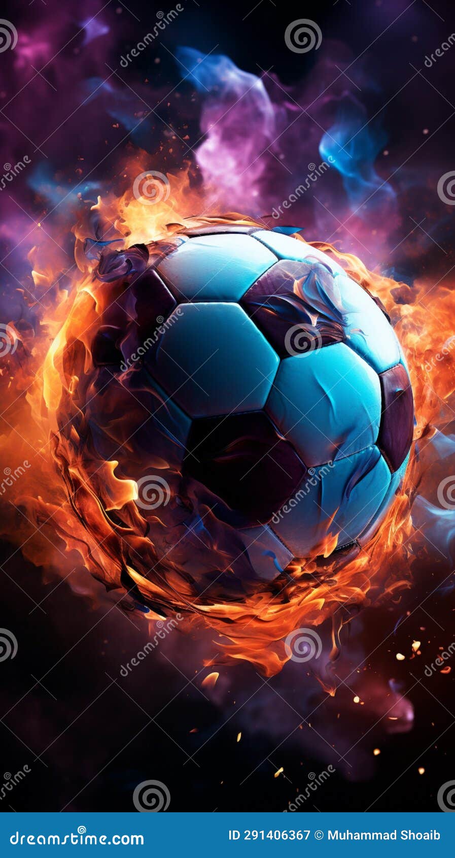 Abstract Soccer Backdrop with Gradient Hues Creates Captivating Visual ...