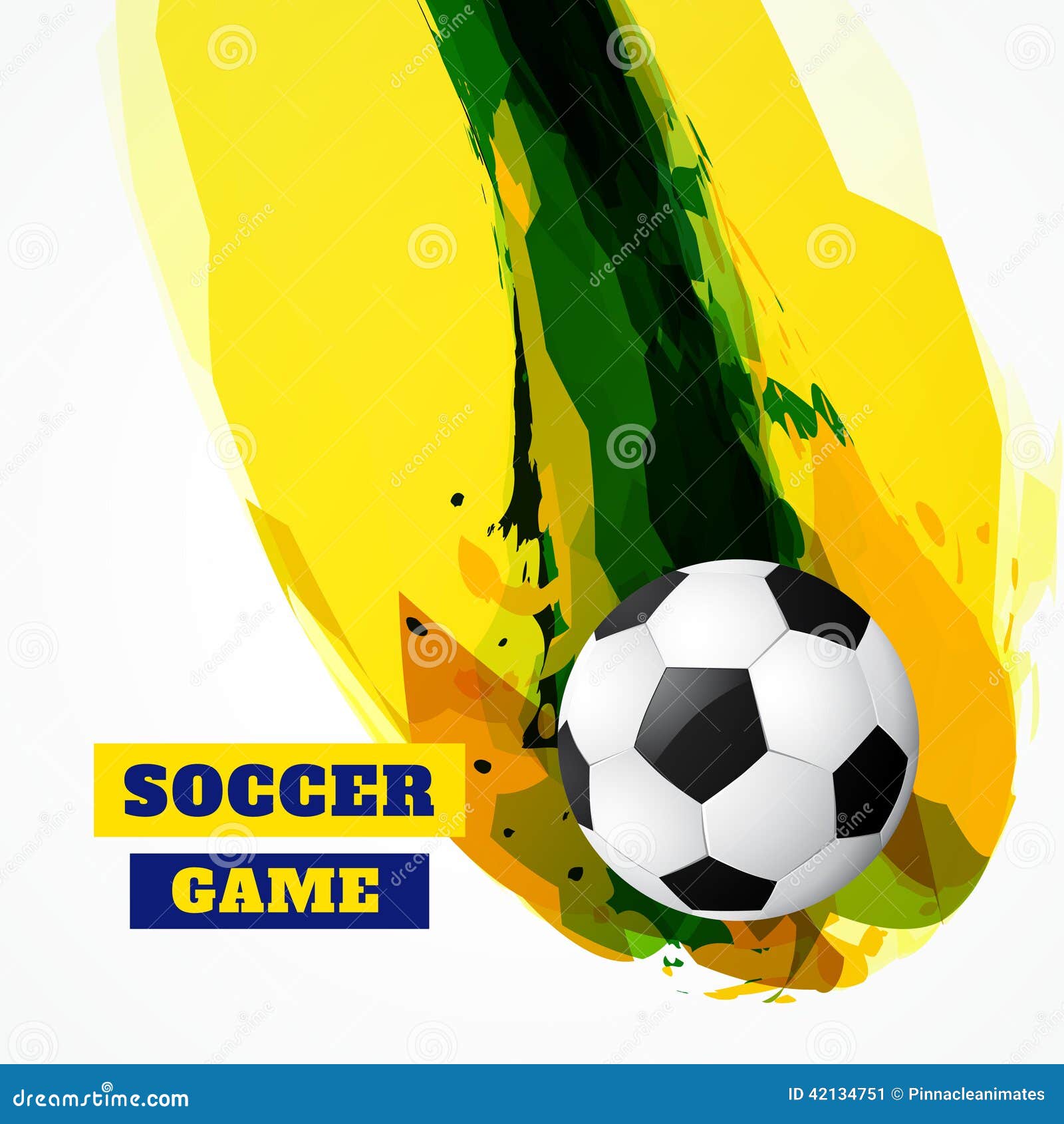 Abstract soccer game stock vector. Illustration of color - 42134751