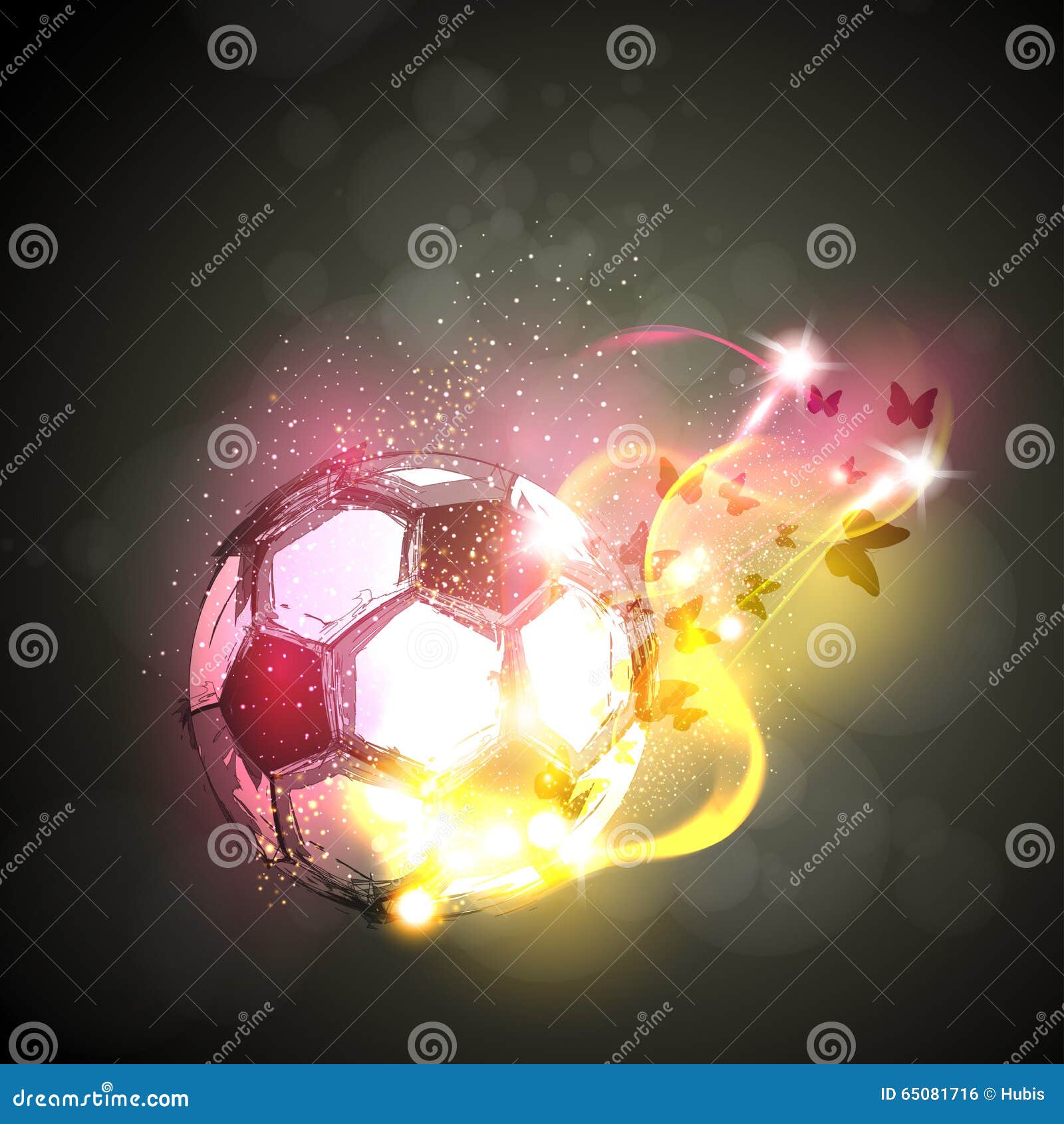 Abstract Soccer Light Poster Stock Vector - Illustration of black, neon ...