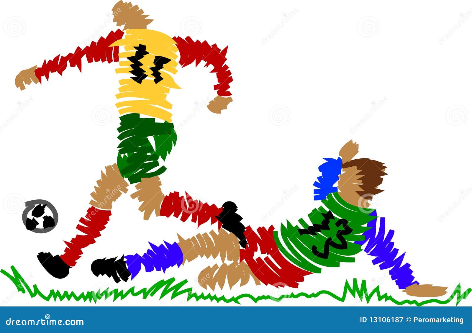 Abstract soccer player stock illustration. Illustration of fight - 13106187