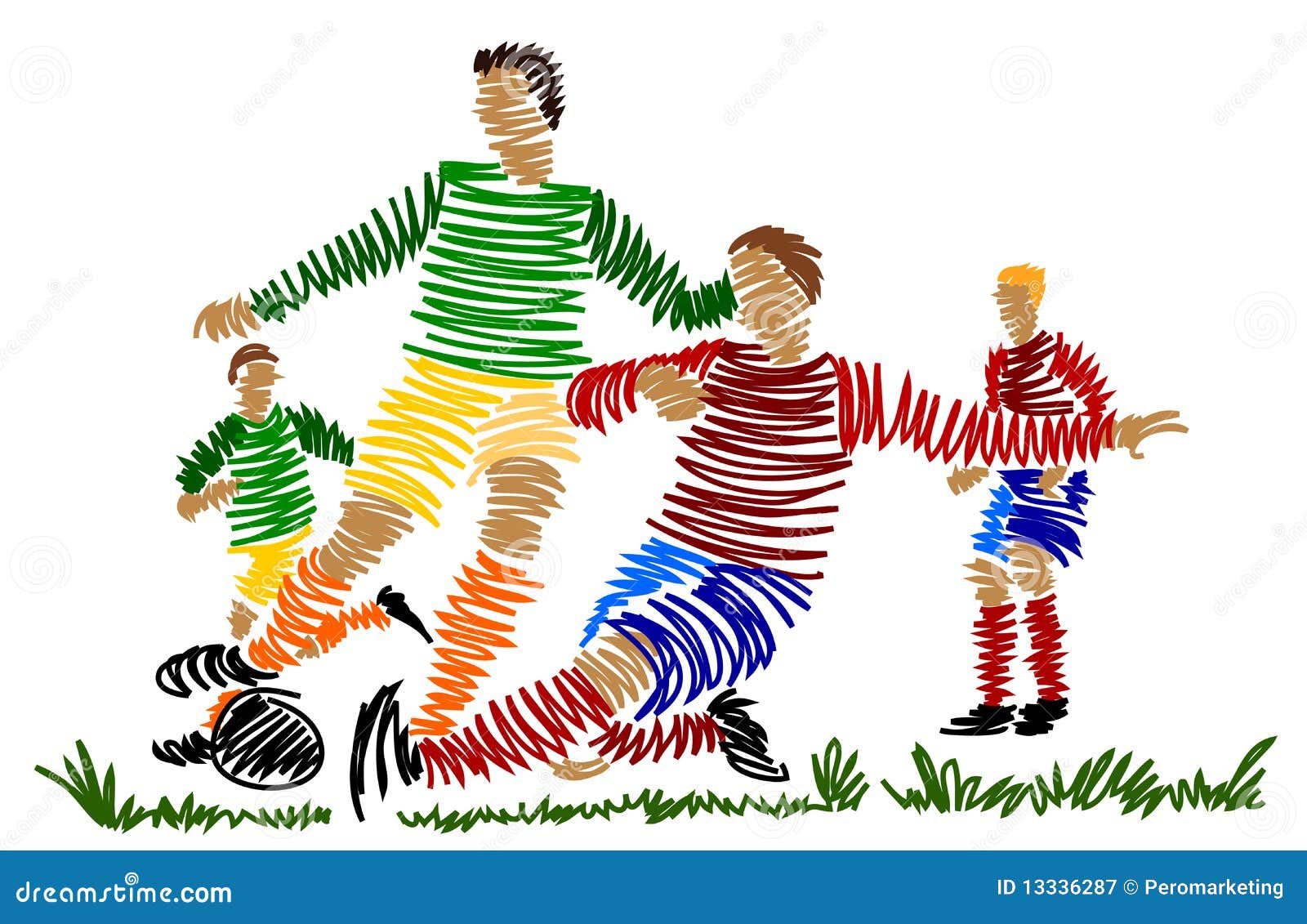 Abstract soccer player stock illustration. Illustration of ball - 13336287