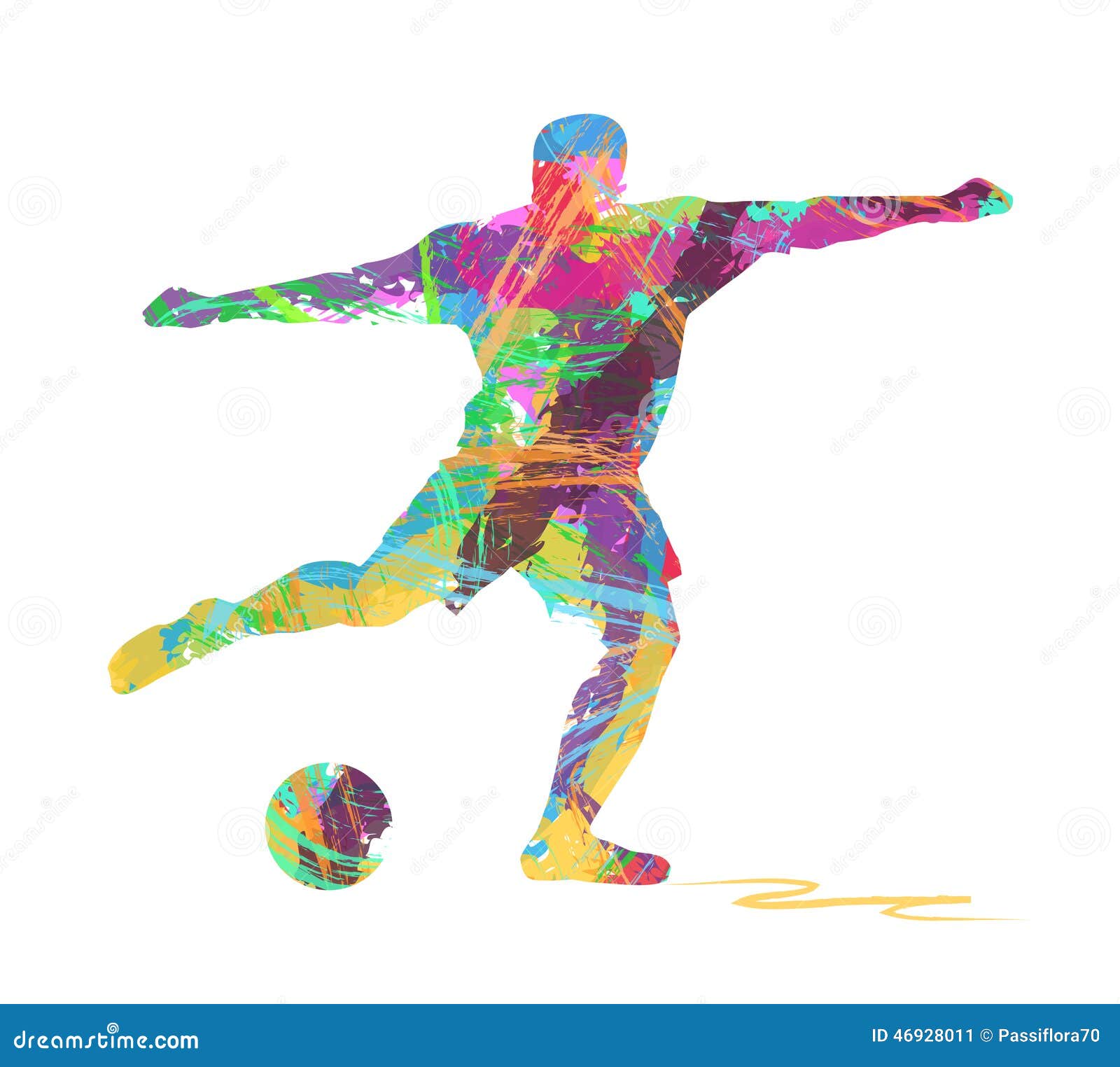 Abstract Soccer player stock vector. Illustration of silhouette - 46928011