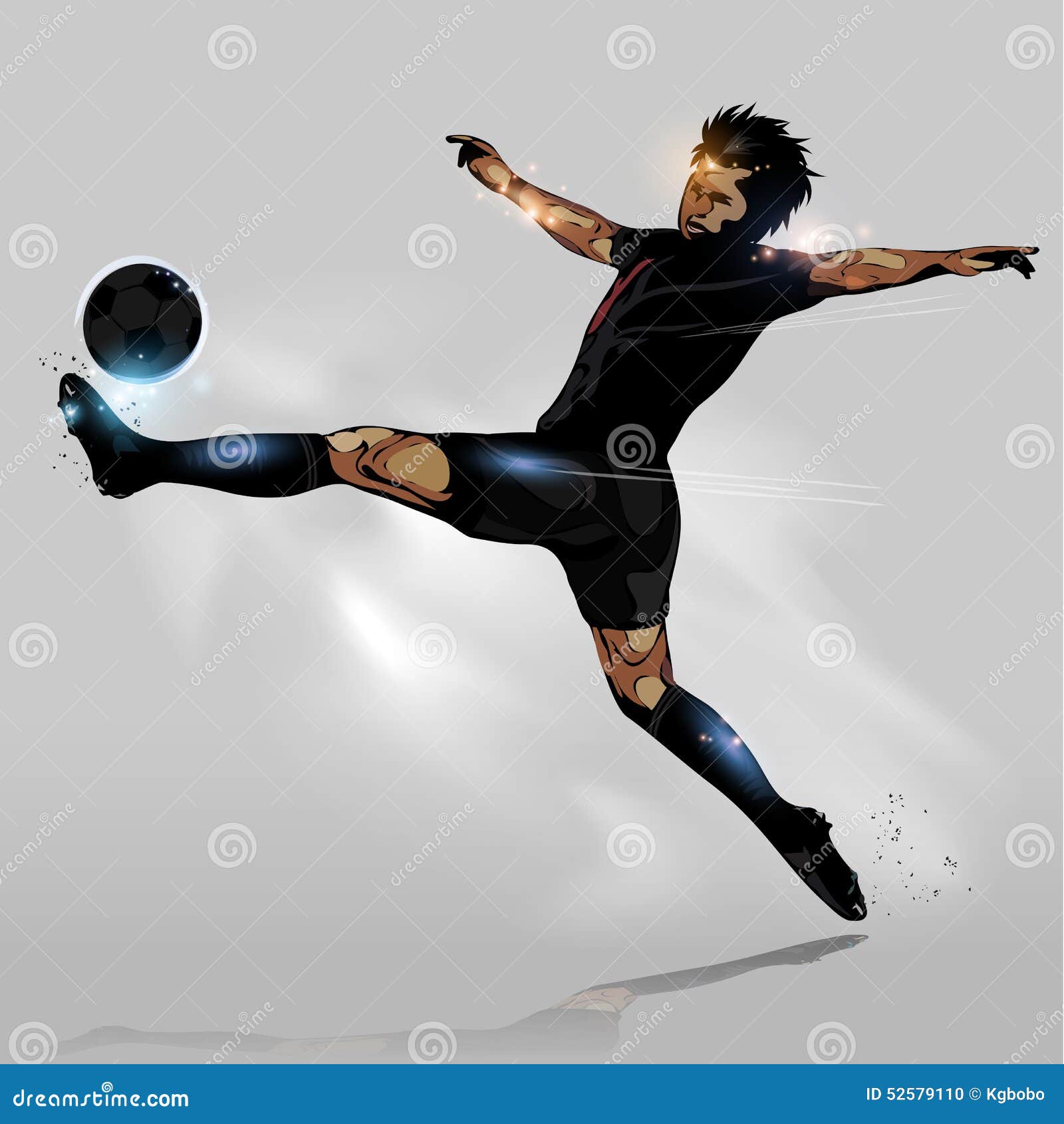 Abstract Soccer Touching Ball Stock Vector - Illustration of soccer ...