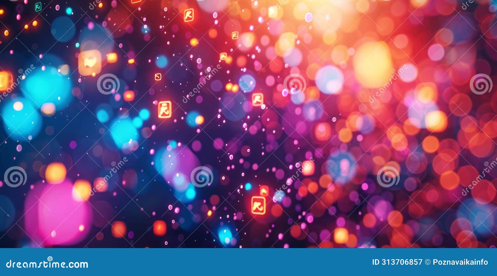 Abstract Social Media Background with Trending Topic and Digital ...