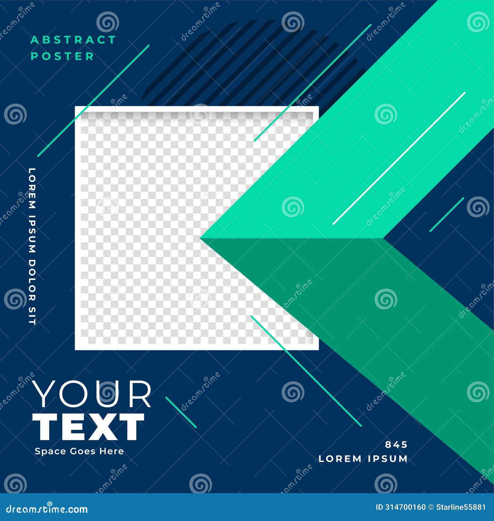 Abstract Social Media Promo Background with Empty Frame for Web Ads ...