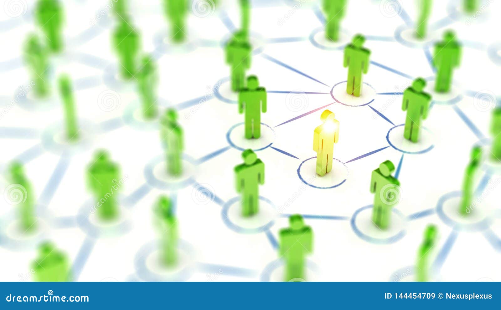 Abstract Social Network Concept, Connecting Human Figures. Stock ...