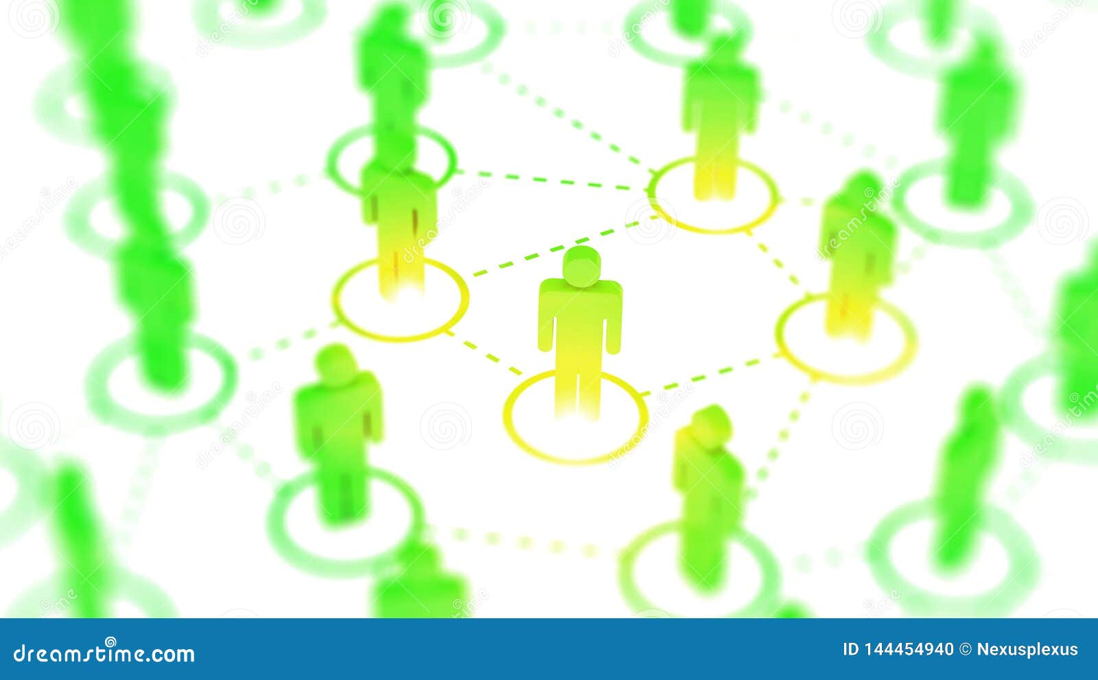 Abstract Social Network Concept, Connecting Human Figures. Stock ...