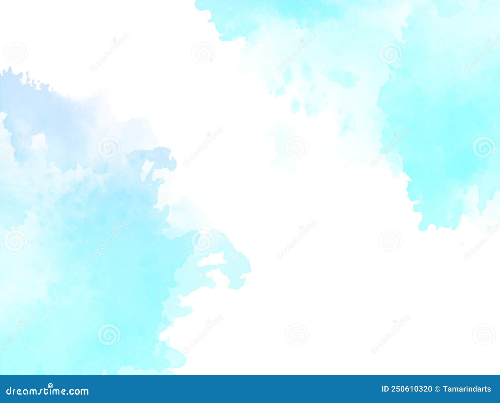 Abstract Soft Blue Hand Painted Watercolor Pastel Background Stock ...