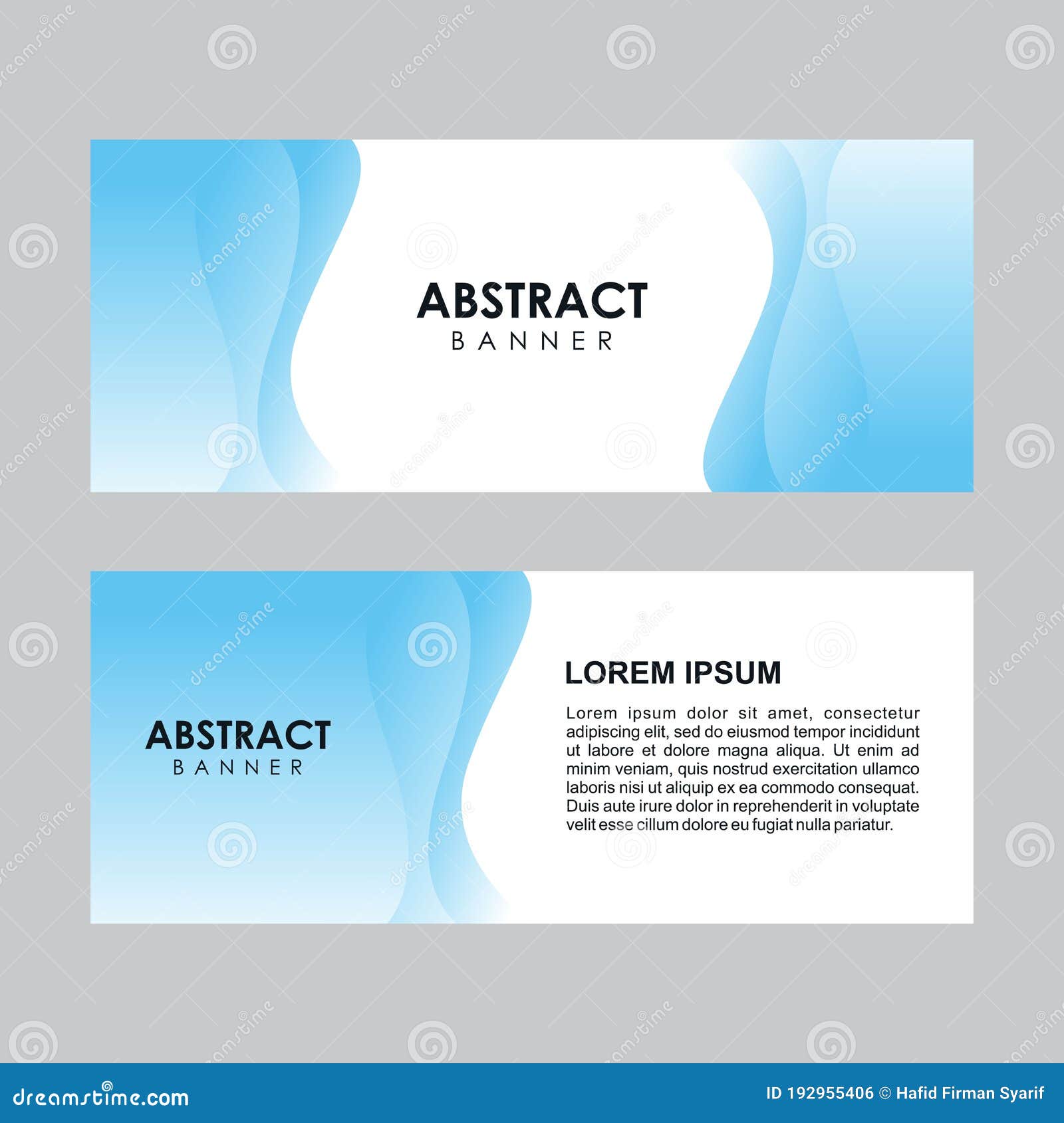 Abstract Soft Blue Stylish Banner Design Template Vector Stock Vector ...