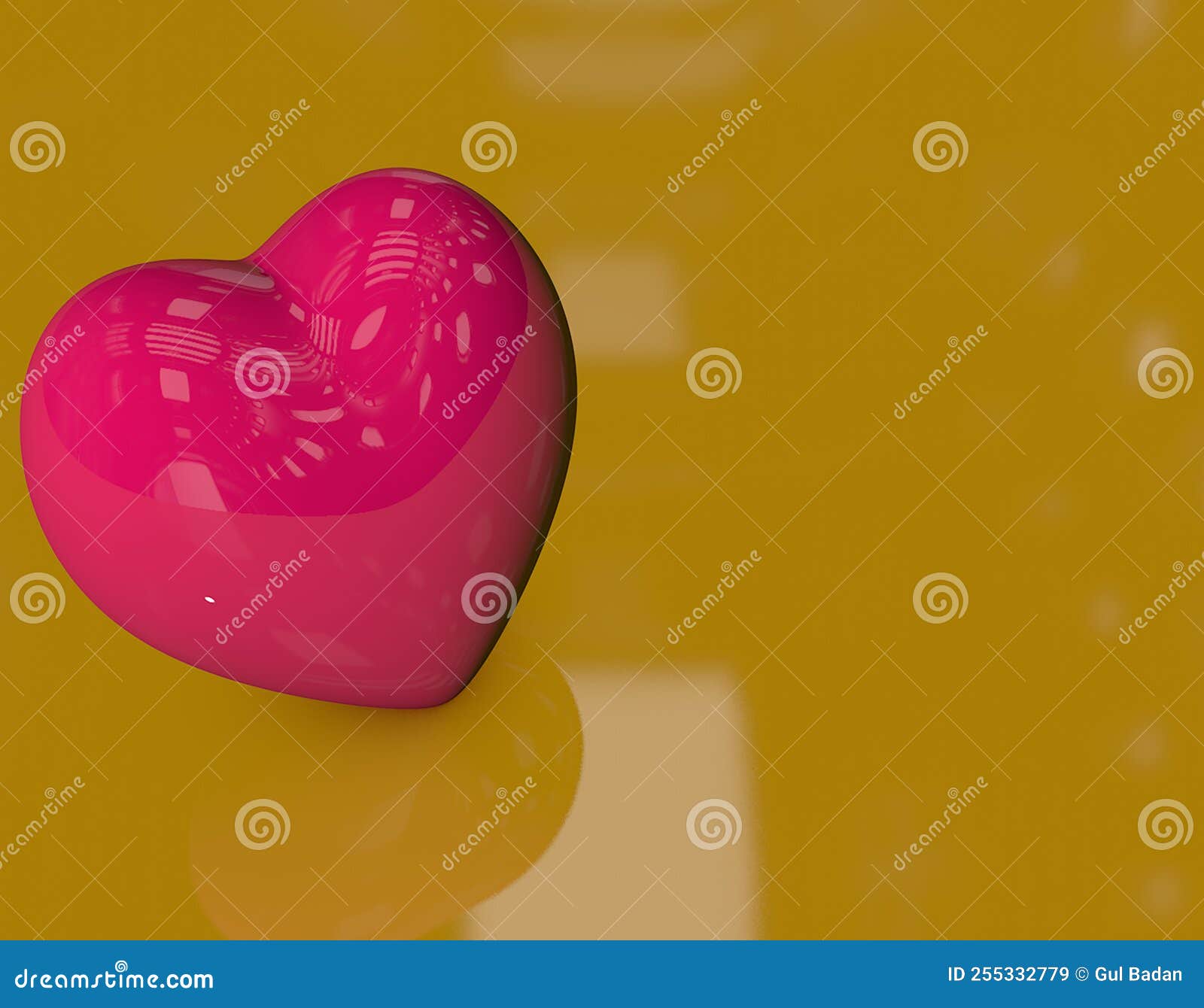Abstract Soft Blurry Pink Shiny Glossy Heart 3d New Stock Illustration ...